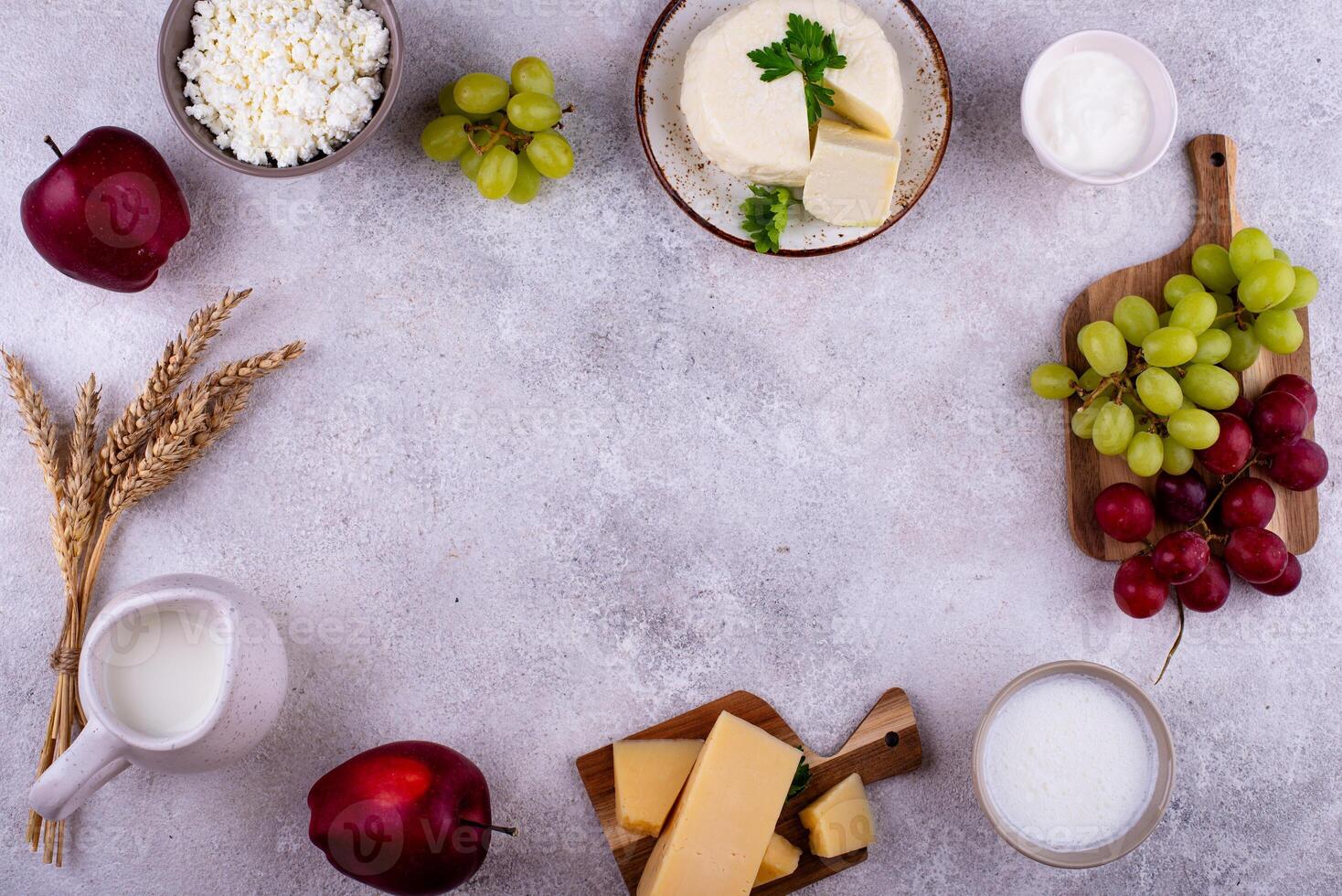 Judaic holiday Shavuot concept. Tzfat cheese and dairy products ... Judaic holiday Shavuot concept. Tzfat cheese and dairy products ...