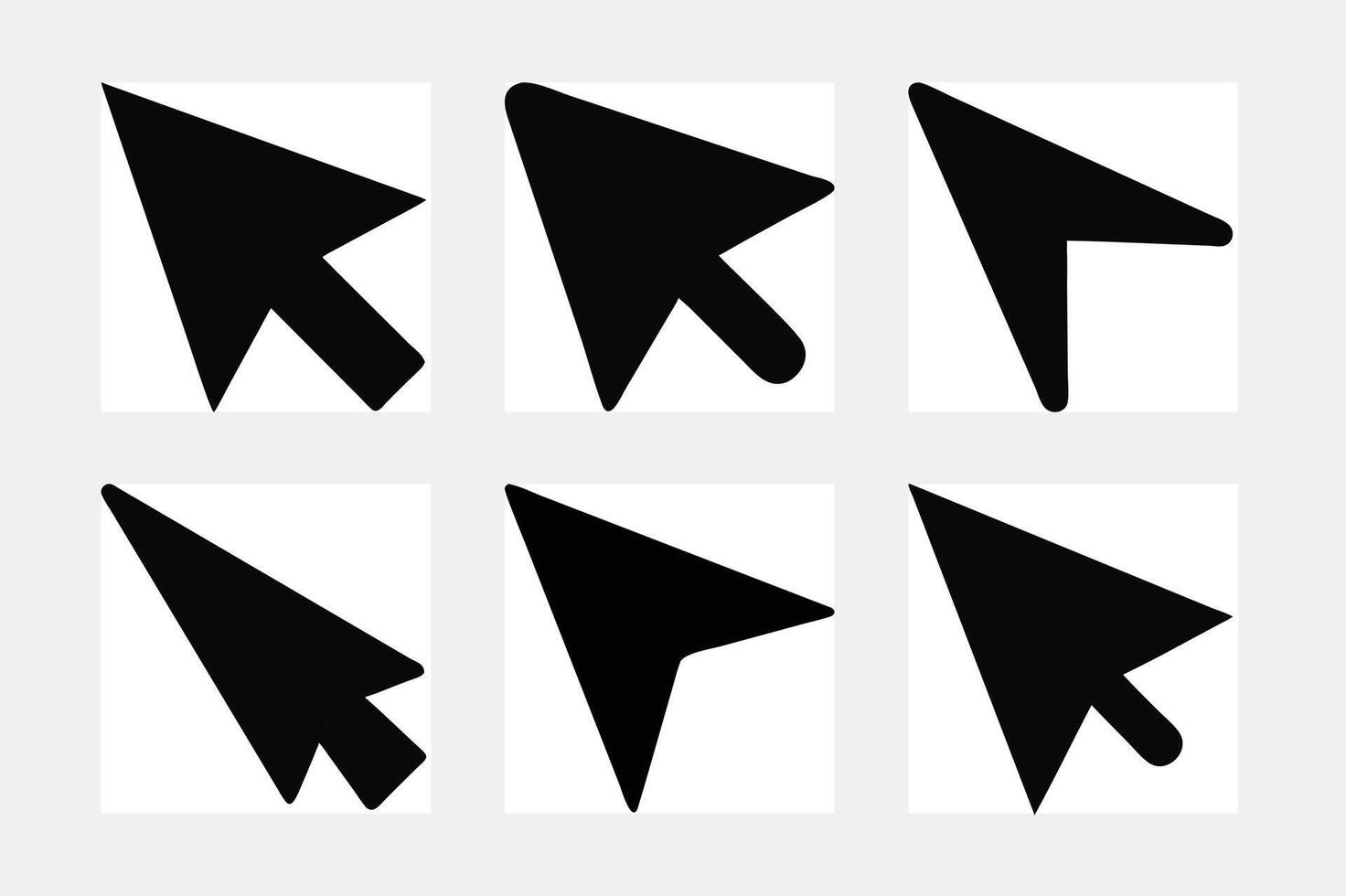 Mouse Click Pointer Icon Set 47884529 Vector Art at Vecteezy