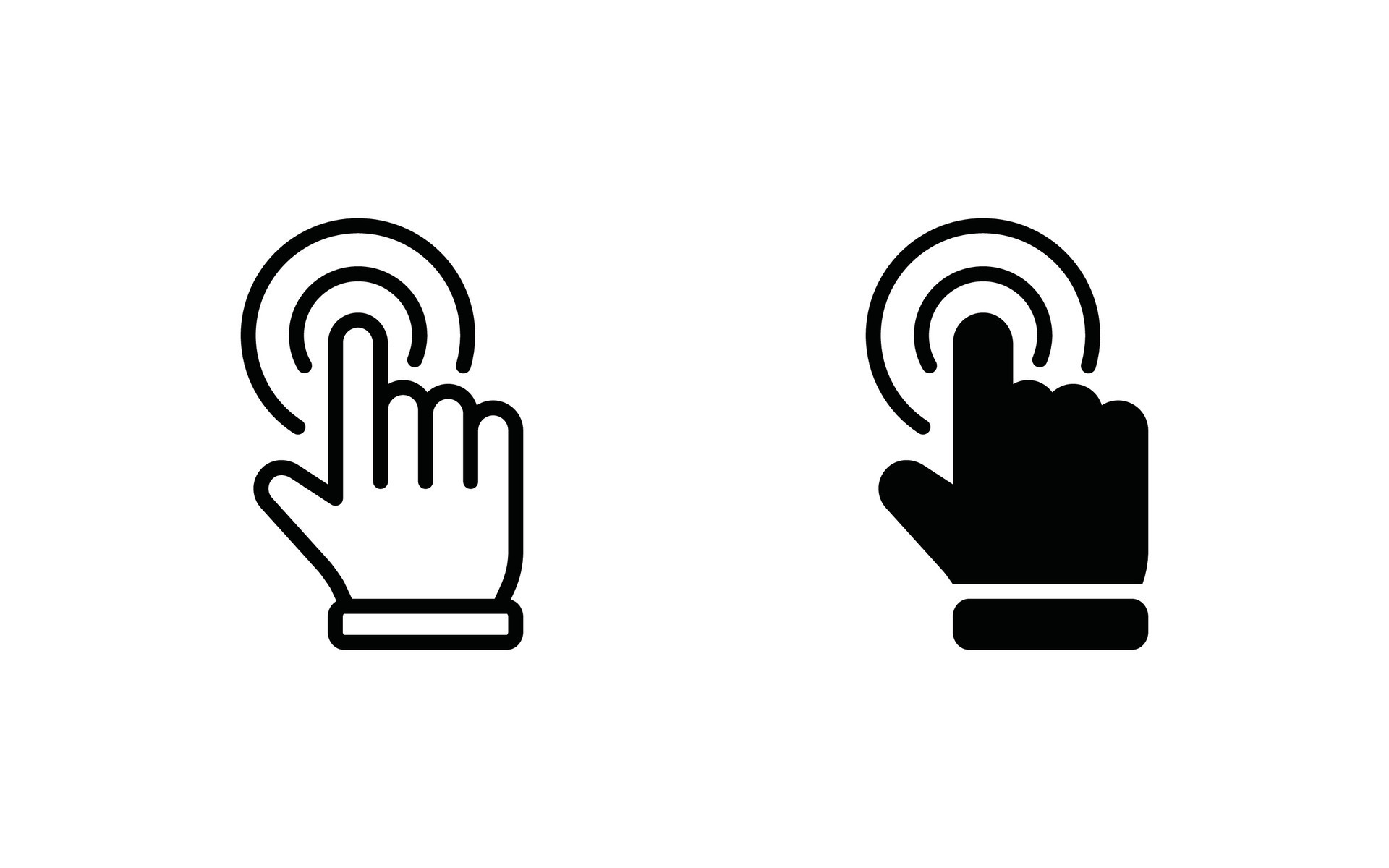 Hand click icon set. pointer icon vectors 47892732 Vector Art at Vecteezy