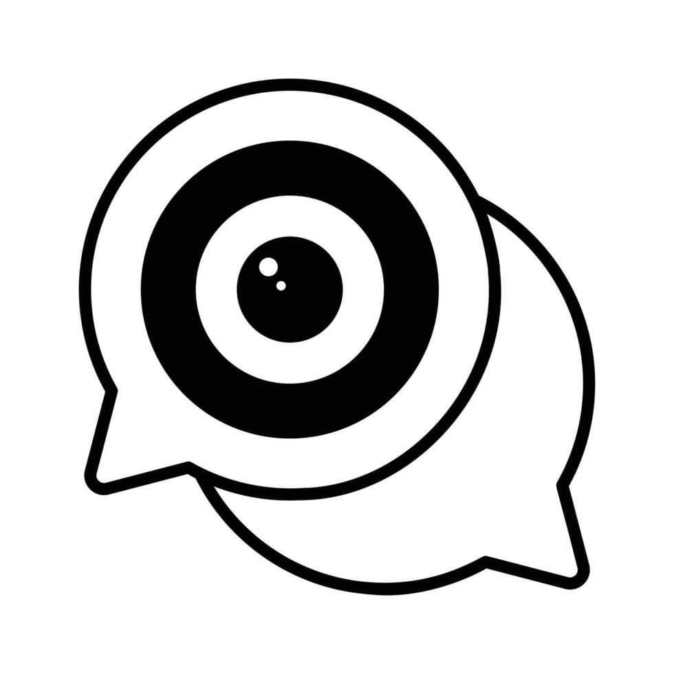 Camera Inside Chat Bubble Denoting Concept Icon Of Message 47916637 Vector Art At Vecteezy