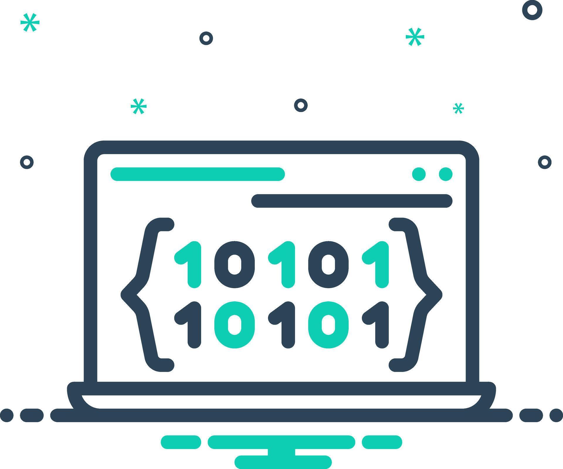 Mix icon for binary code 47918305 Vector Art at Vecteezy