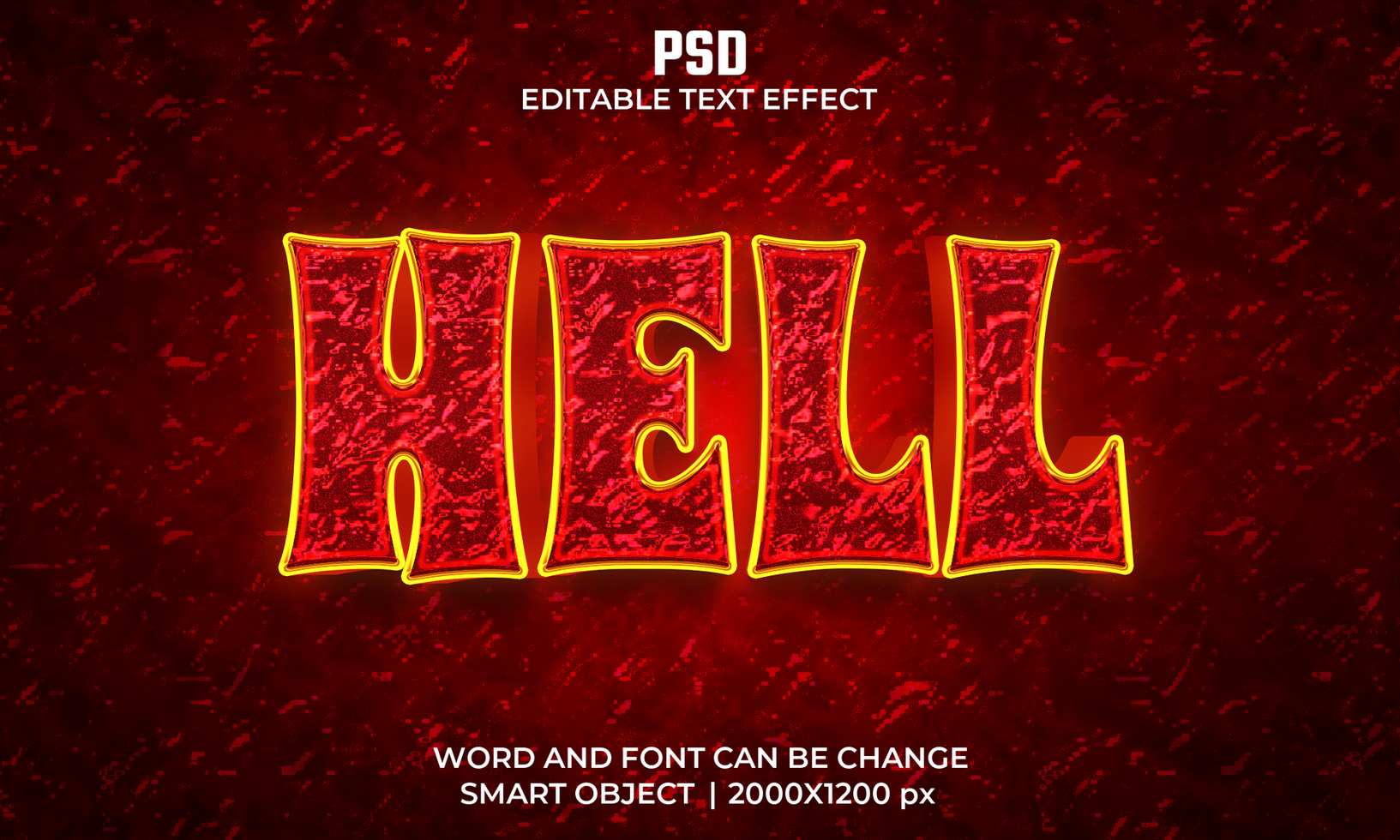 Hell Editable Text effect 47920294 PSD
