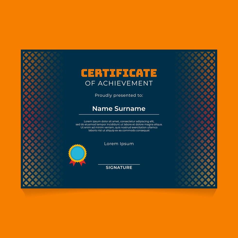 Abstract Geometric Certificate Template Design 47928202 Vector Art At
