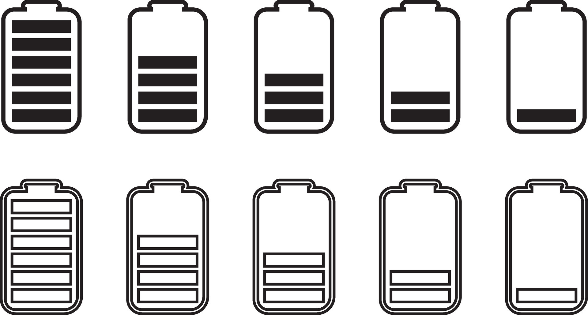 simple battery indicator icon set battery 47929036 Vector Art at Vecteezy simple battery indicator icon set battery 47929036 Vector Art at Vecteezy