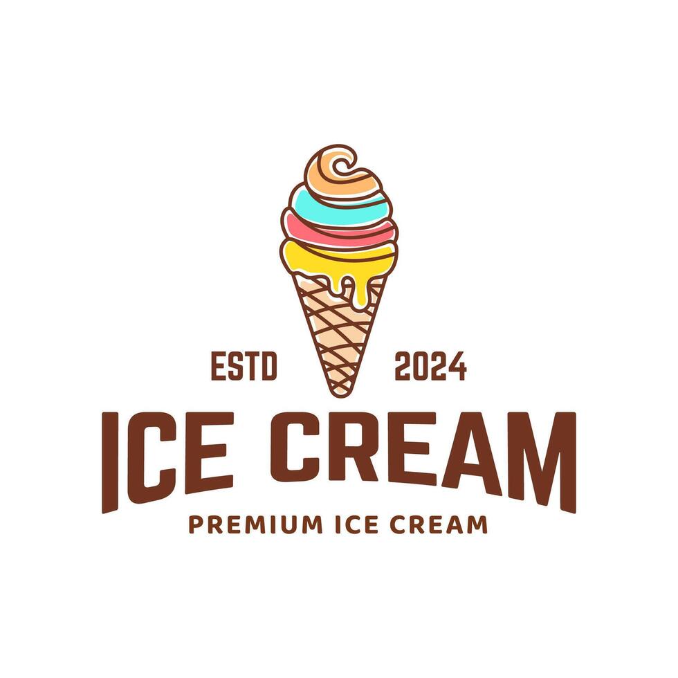Ice Cream Logo Design Ice Cream Shop Logo Badges And Labels Gelateria