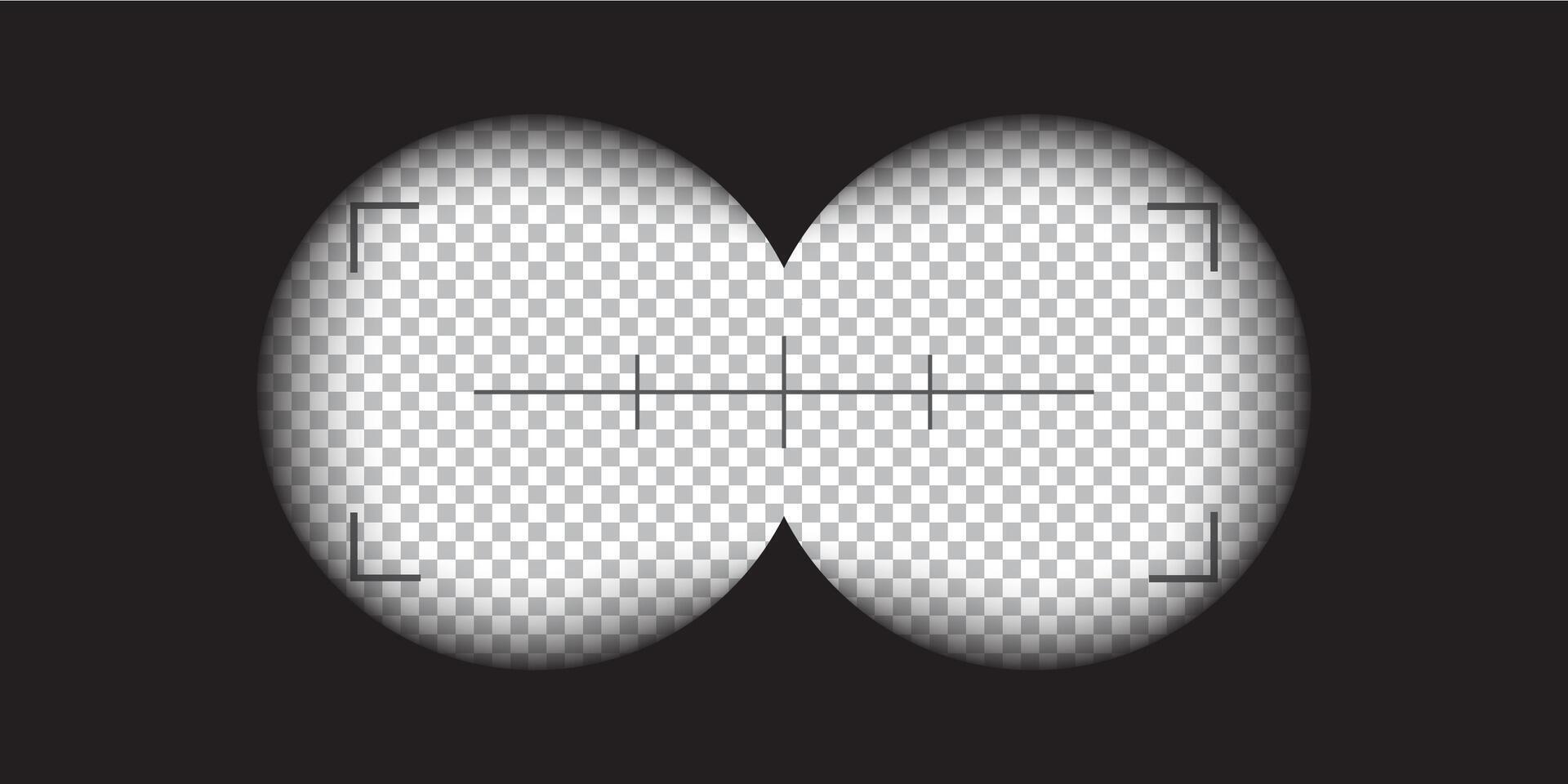 camera, binocular and camera roll viewfinder overlay. Camera and binocular frame template. Black ...