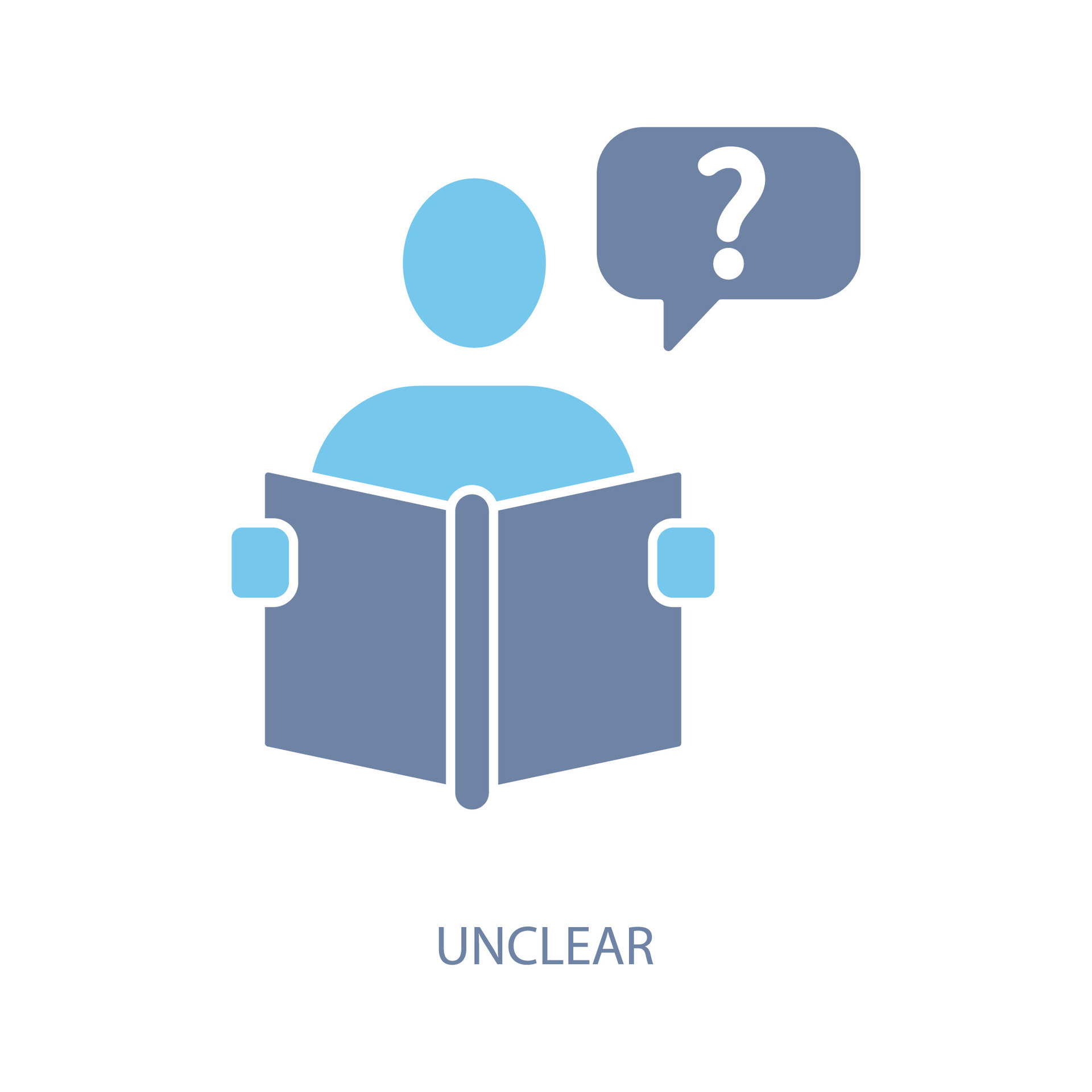 unclear concept line icon. Simple element illustration. unclear concept ... unclear concept line icon. Simple element illustration. unclear concept ...