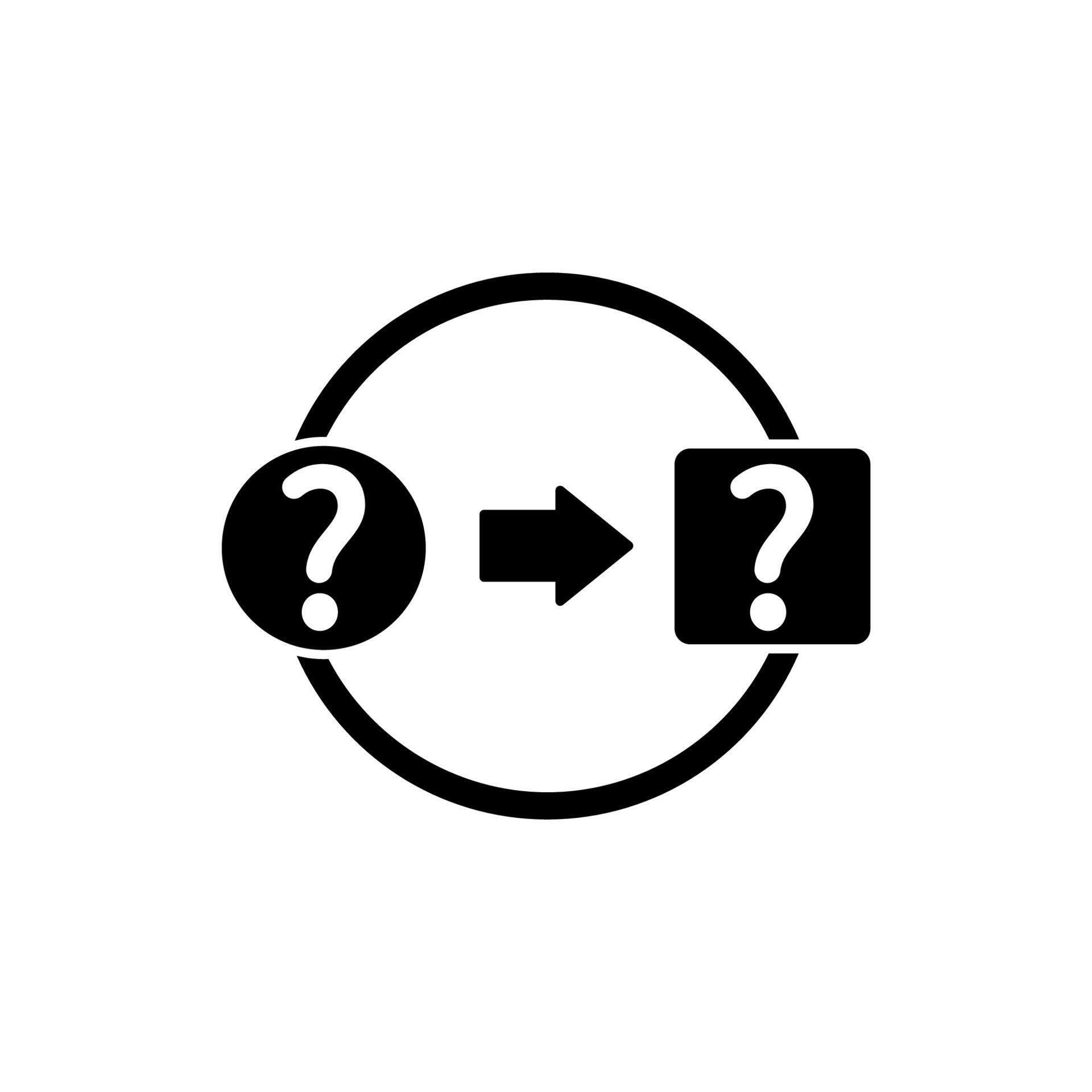 unresolved concept line icon. Simple element illustration. question concept outline symbol ...