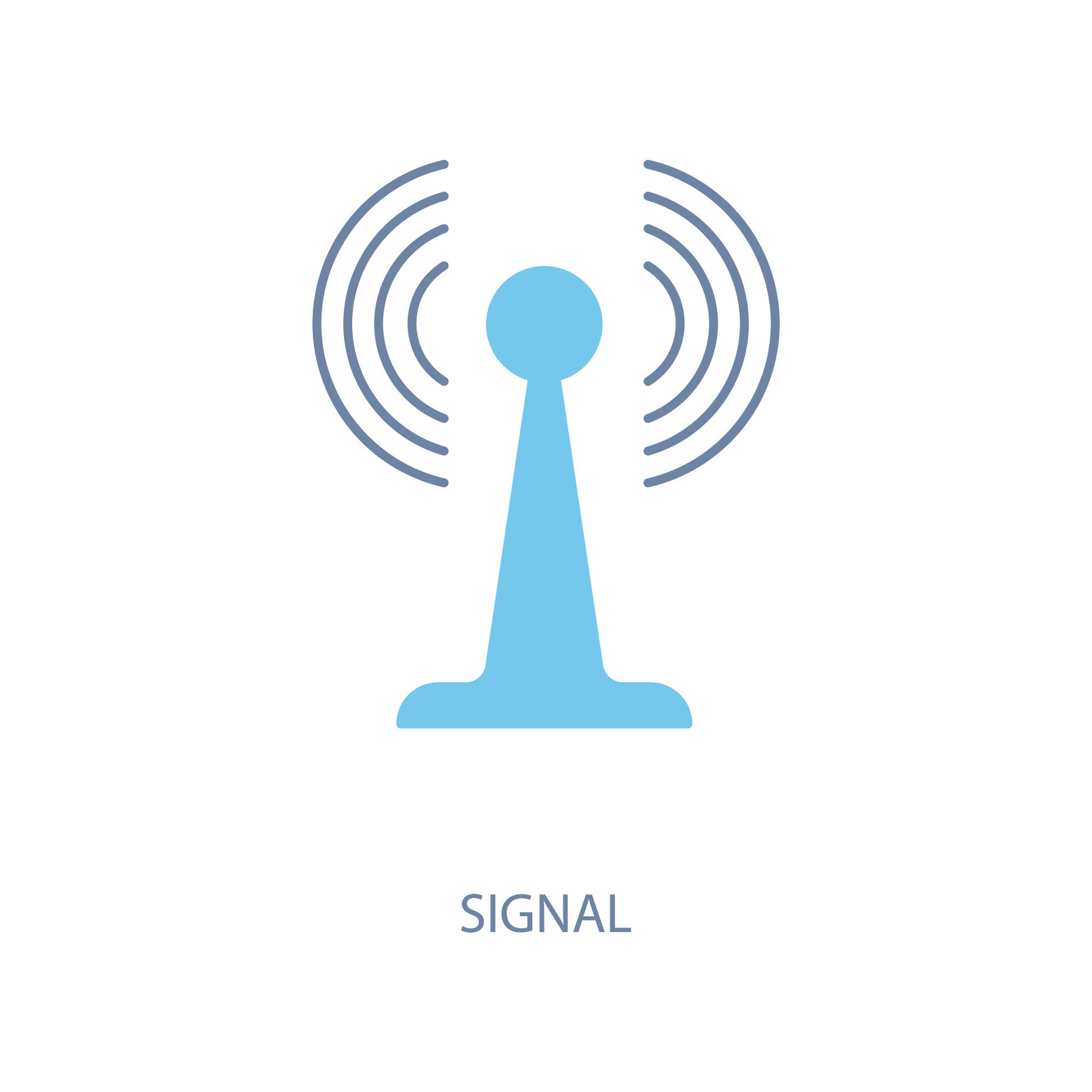 signal concept line icon. Simple element illustration.signal concept outline symbol design ...