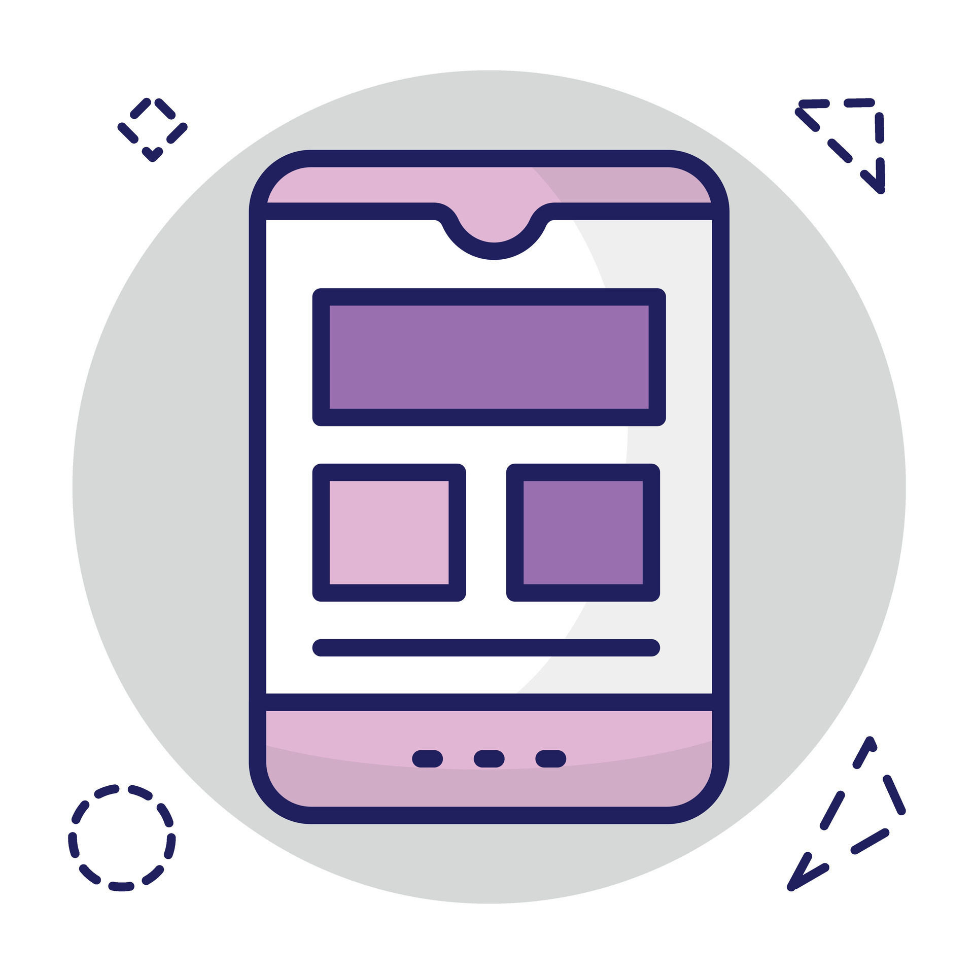 Trendy Design Icon Of Mobile Design 47934270 Vector Art At Vecteezy