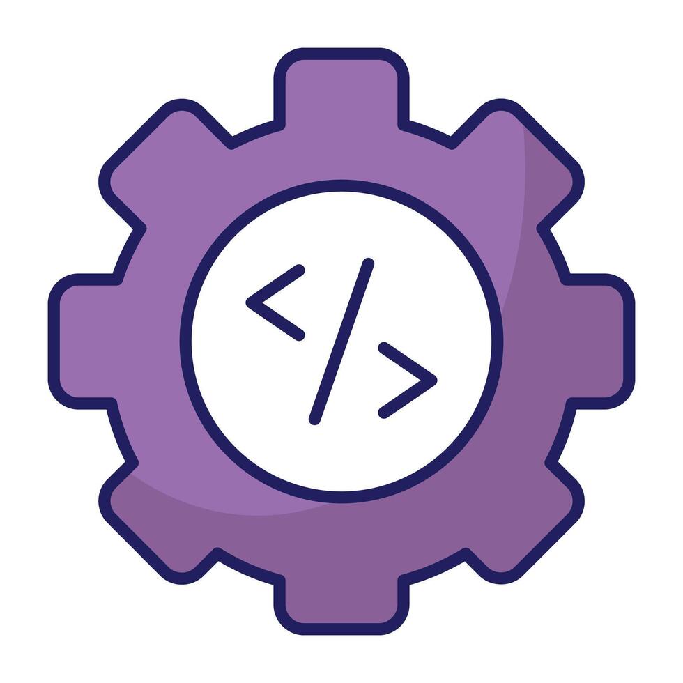 Conceptual flat design icon of coding 47934323 Vector Art at Vecteezy