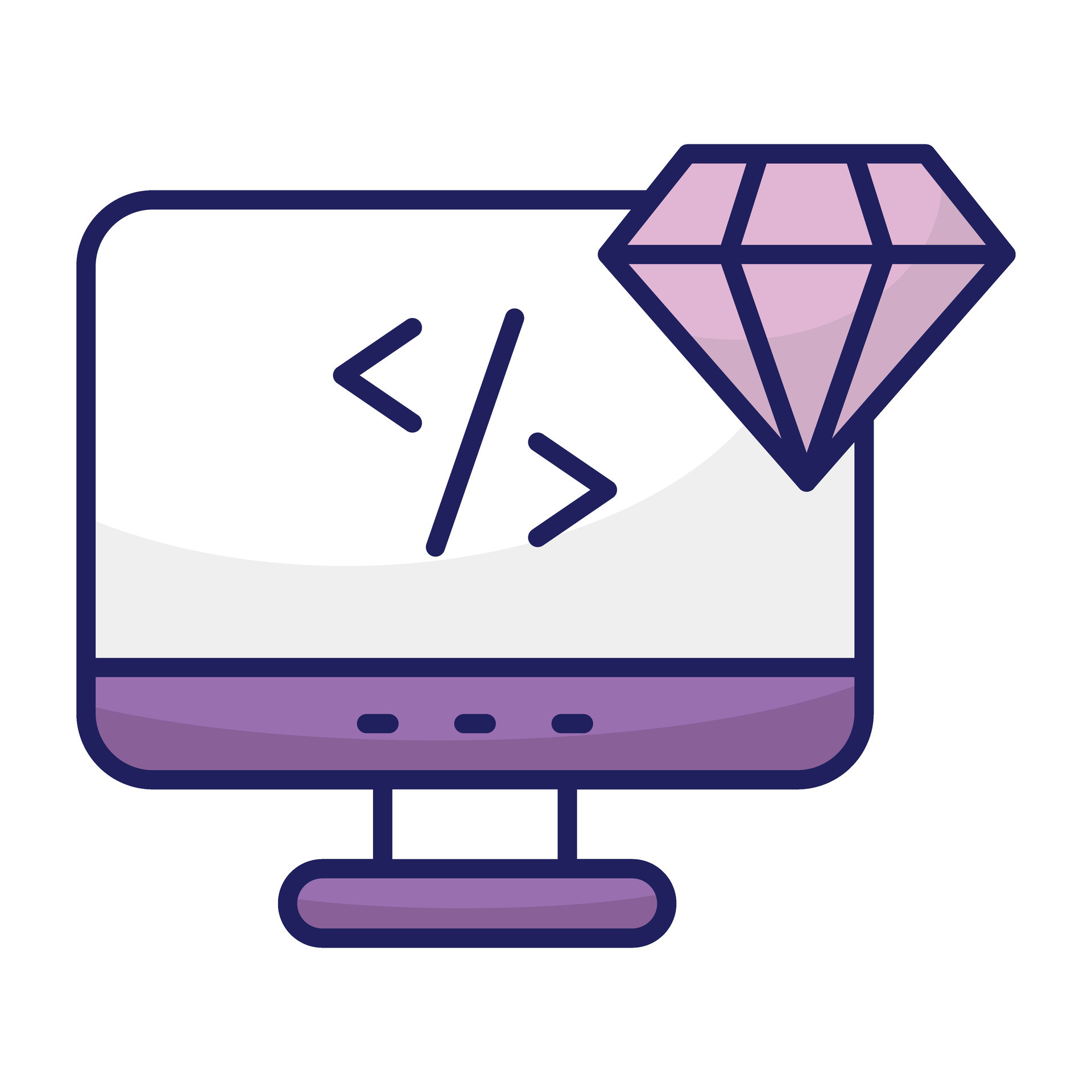 Conceptual flat design icon of system coding 47934441 Vector Art at ...