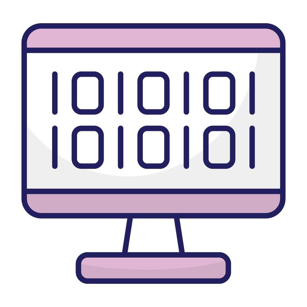 An icon design of binary Data 47934524 Vector Art at Vecteezy