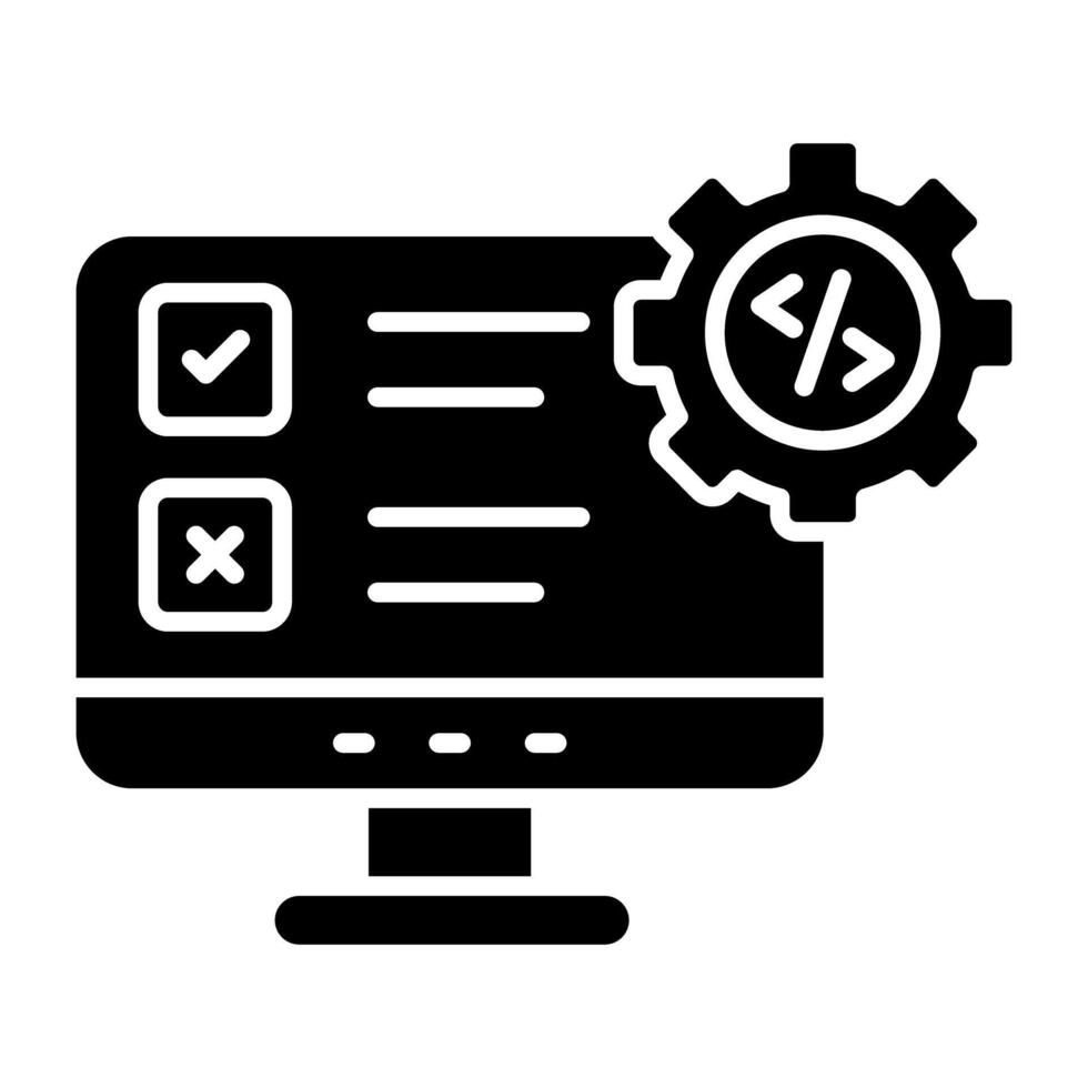 A flat design icon of system coding 47934605 Vector Art at Vecteezy
