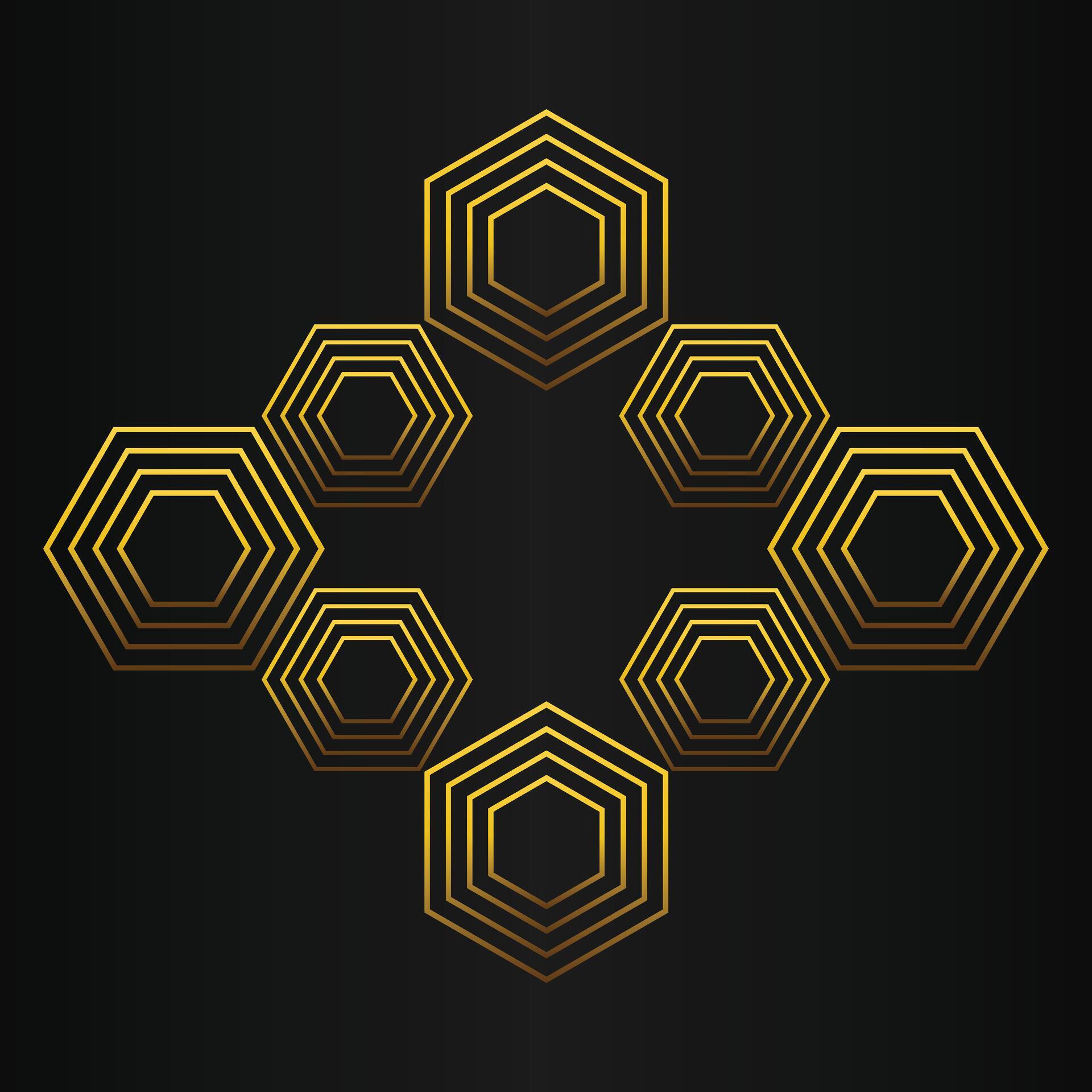 luxury black background with abstract golden geometric hexagon shape 47938093 Vector Art at Vecteezy