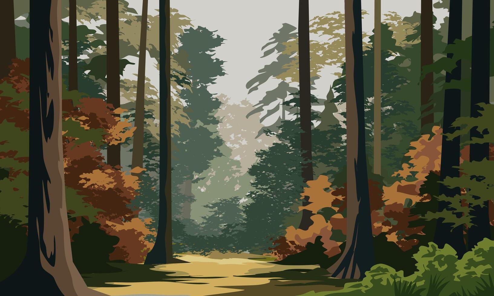 Old Forest Vector Art, Icons, and Graphics for Free Download
