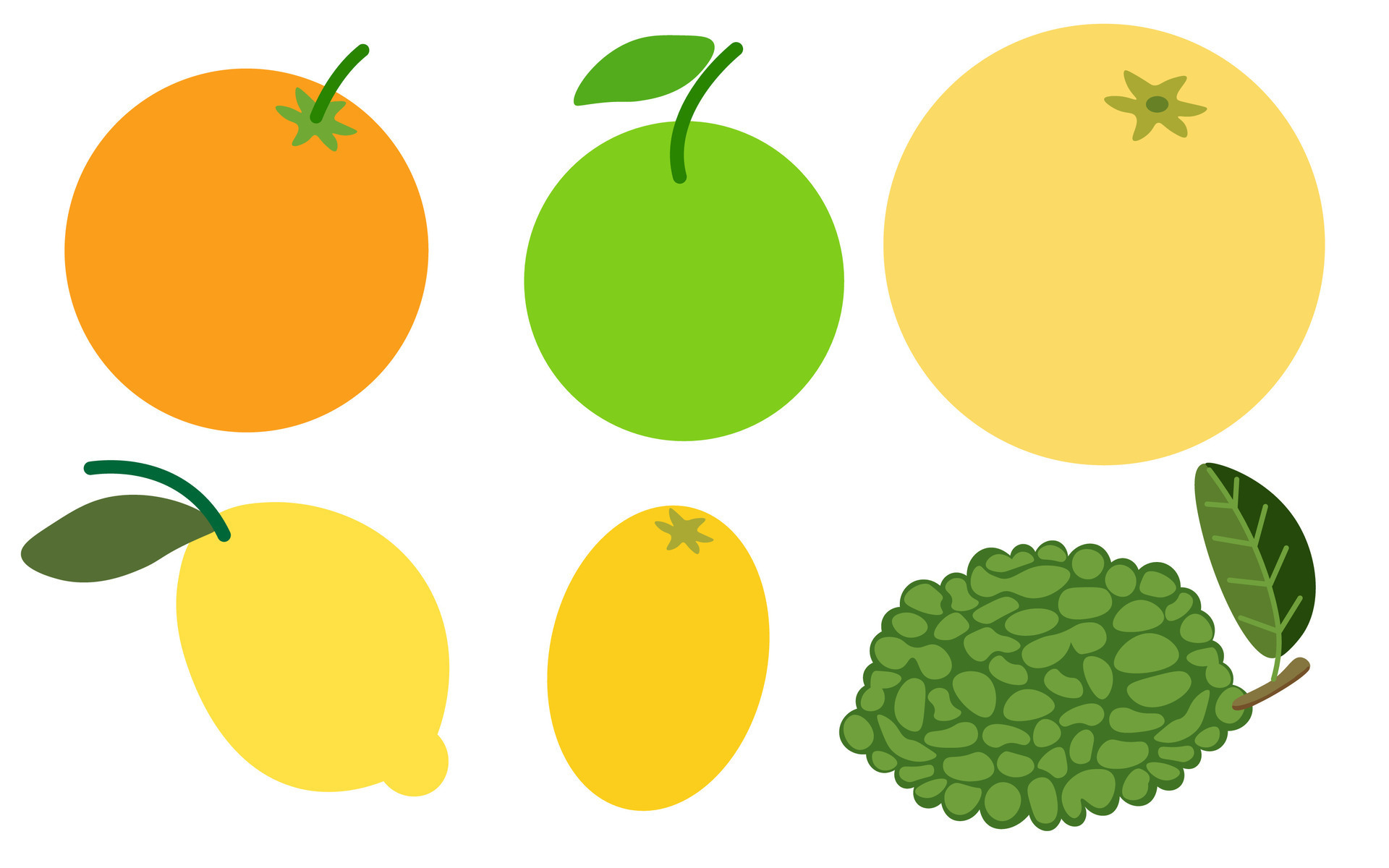 shape fruits set 47958751 Vector Art at Vecteezy
