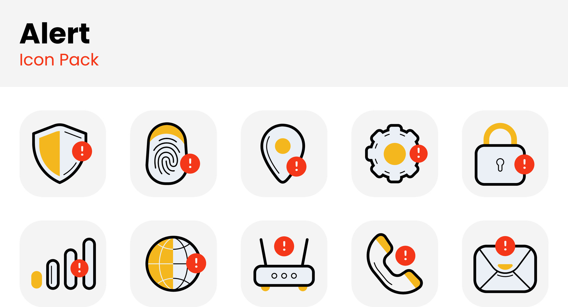 Alert Icon Pack 47984143 Vector Art at Vecteezy