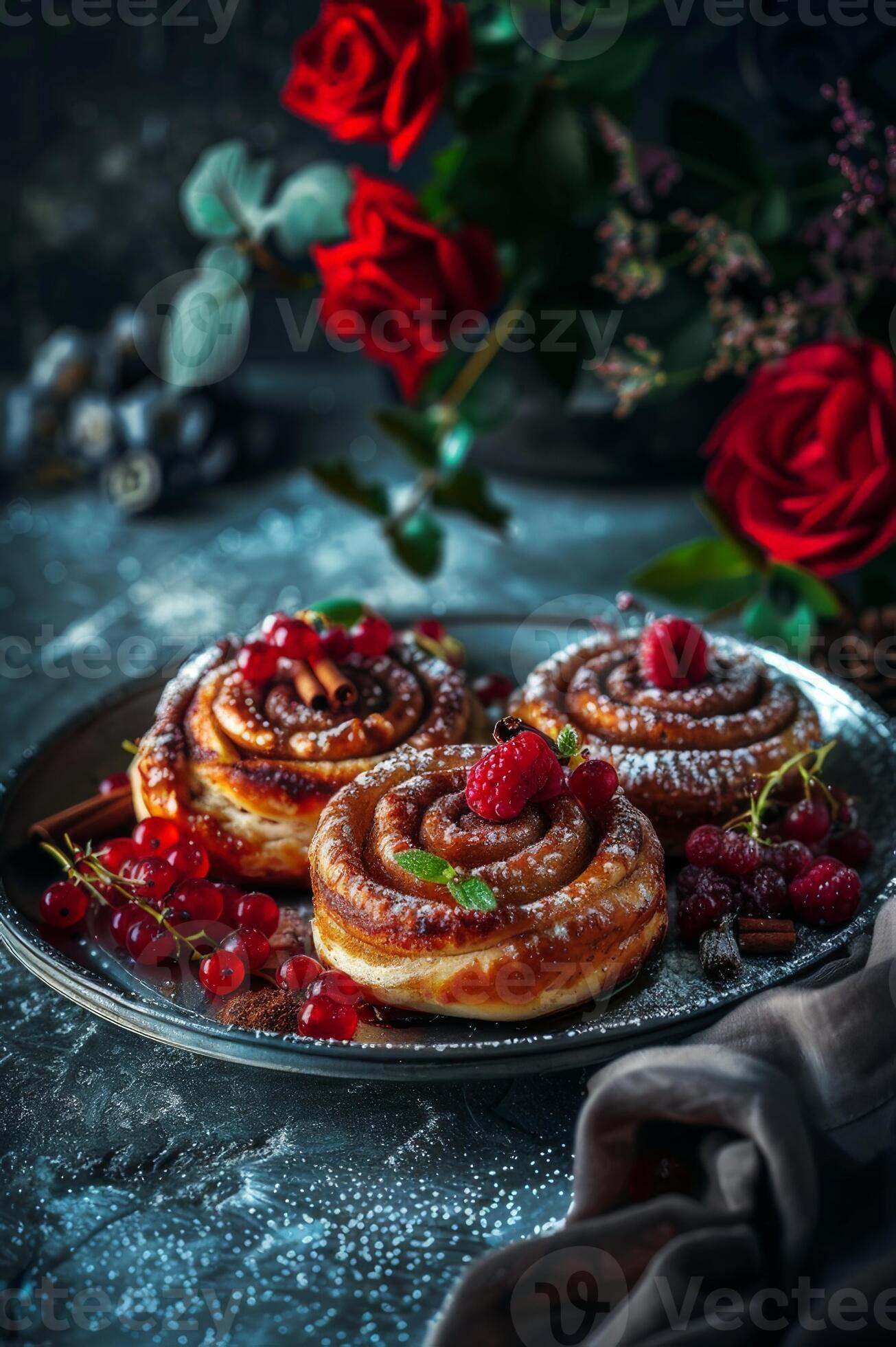 Plate of Pastries Topped With Powdered Sugar 47996373 Stock Photo at Vecteezy