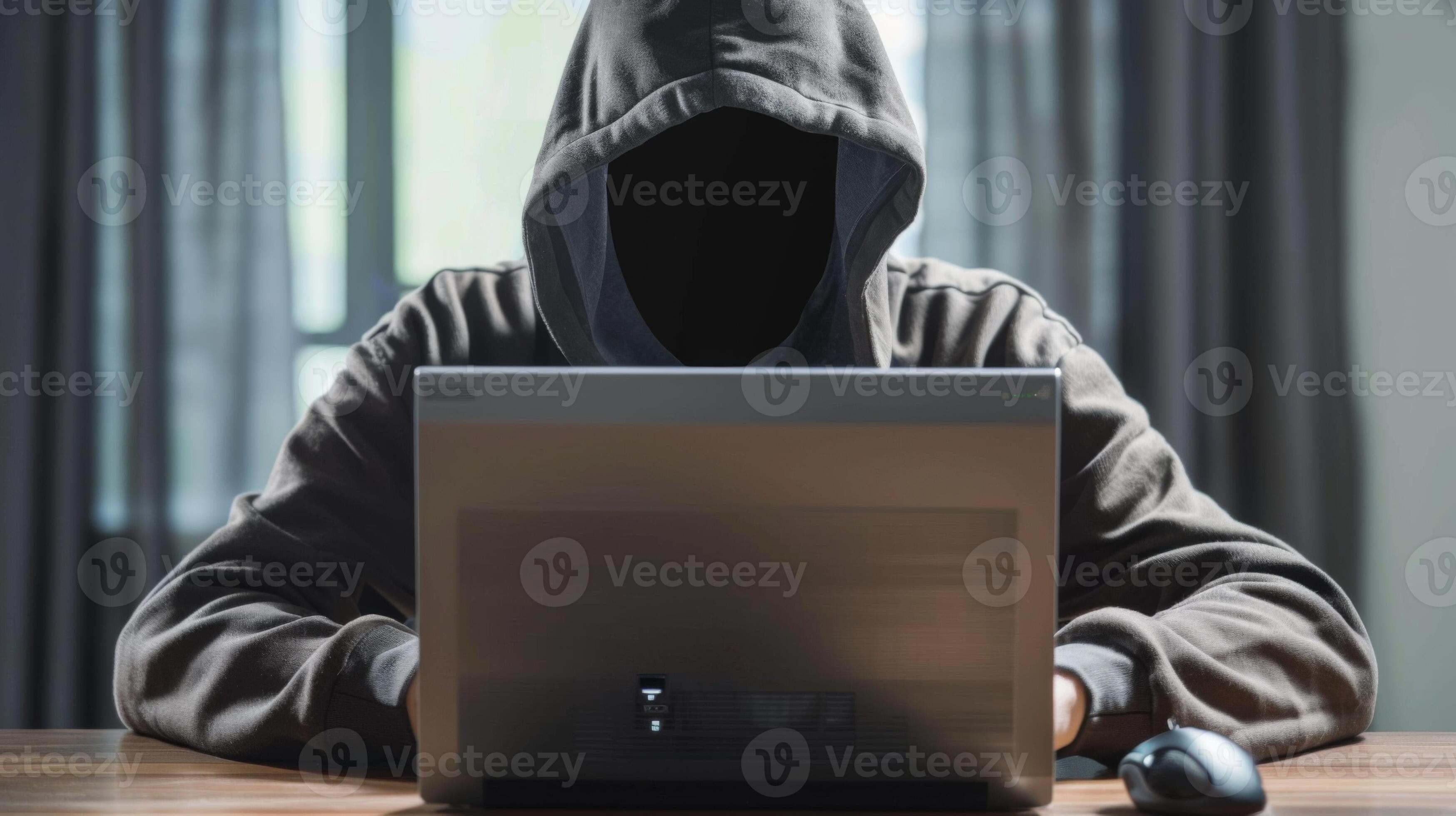 Hacker Coding Virus Ransomware Using Laptop Cyber Attack System