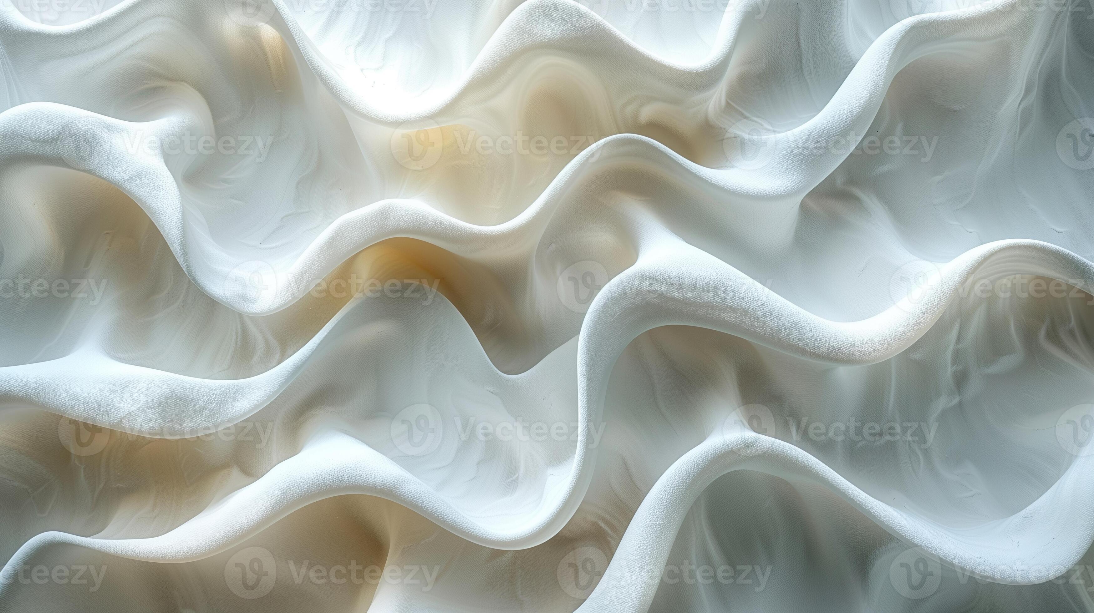 Fluid Wavy Forms In Soft White Tones Texture Background Image Undulating Patterns And Beige