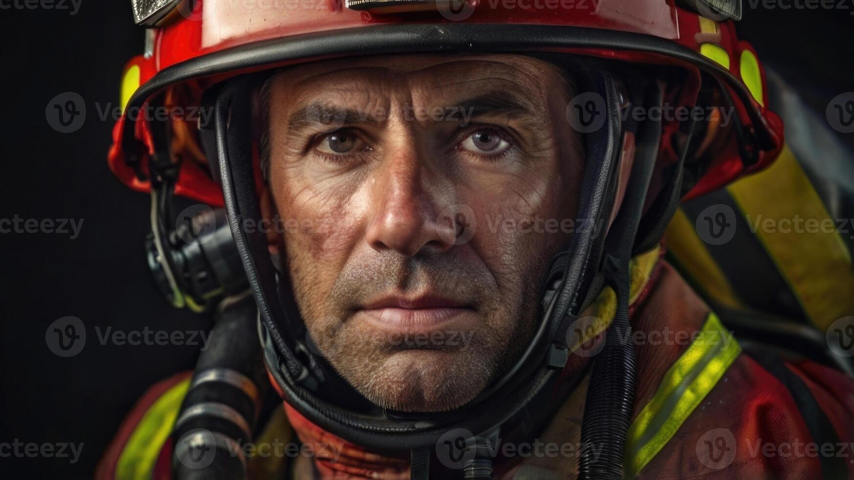 portrait of a firefighter 48009571 Stock Photo at Vecteezy