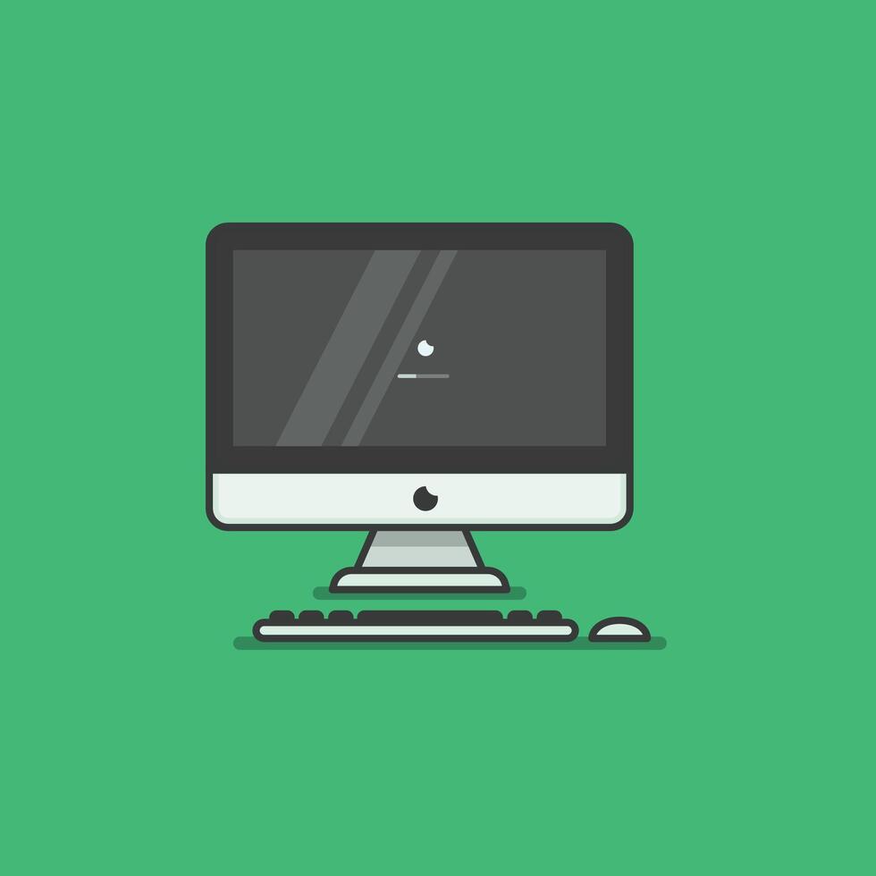 computer monitor for working as a business man design 48012017 Vector ...