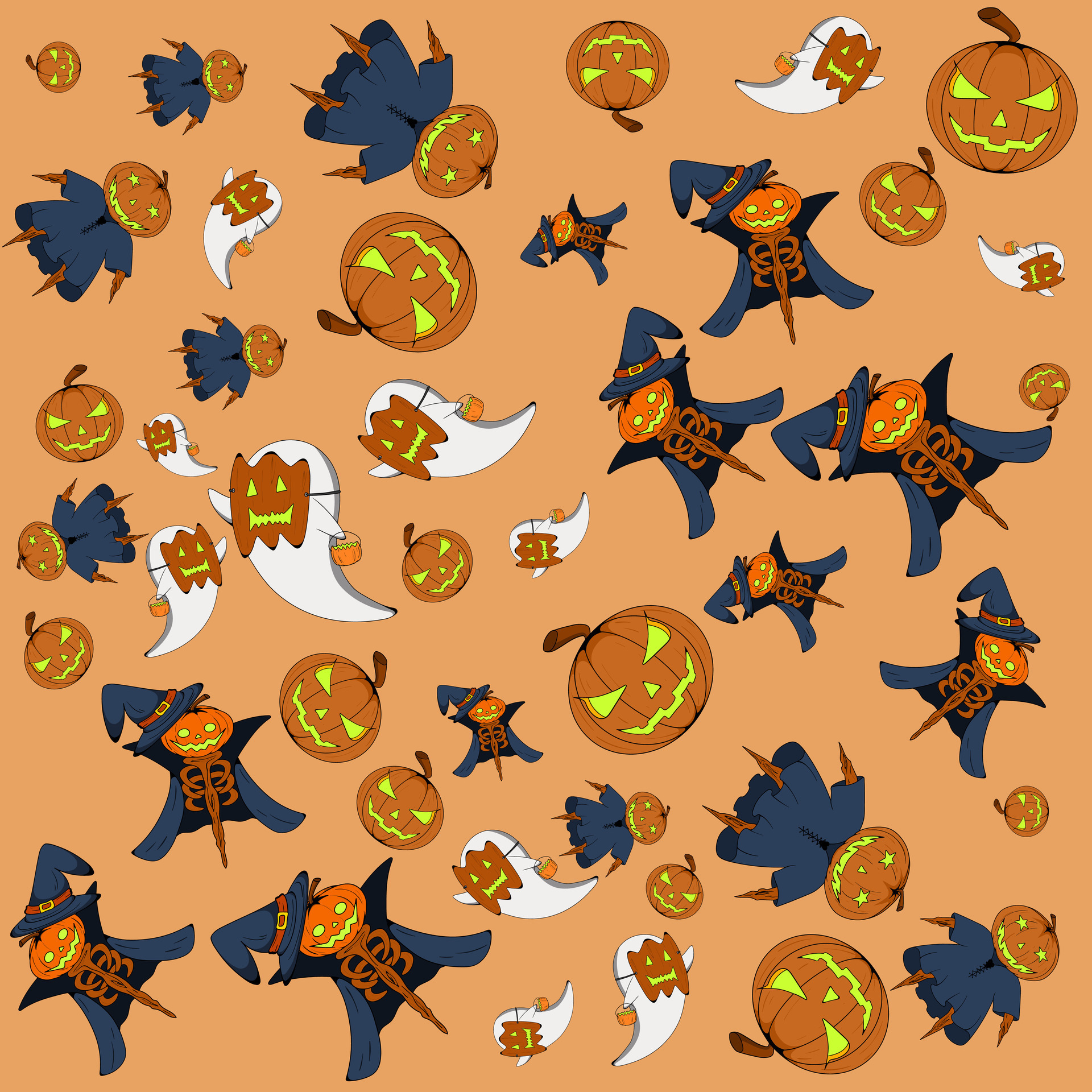 Mascot illustrations, halloween character patterns 48012184 Vector Art at Vecteezy