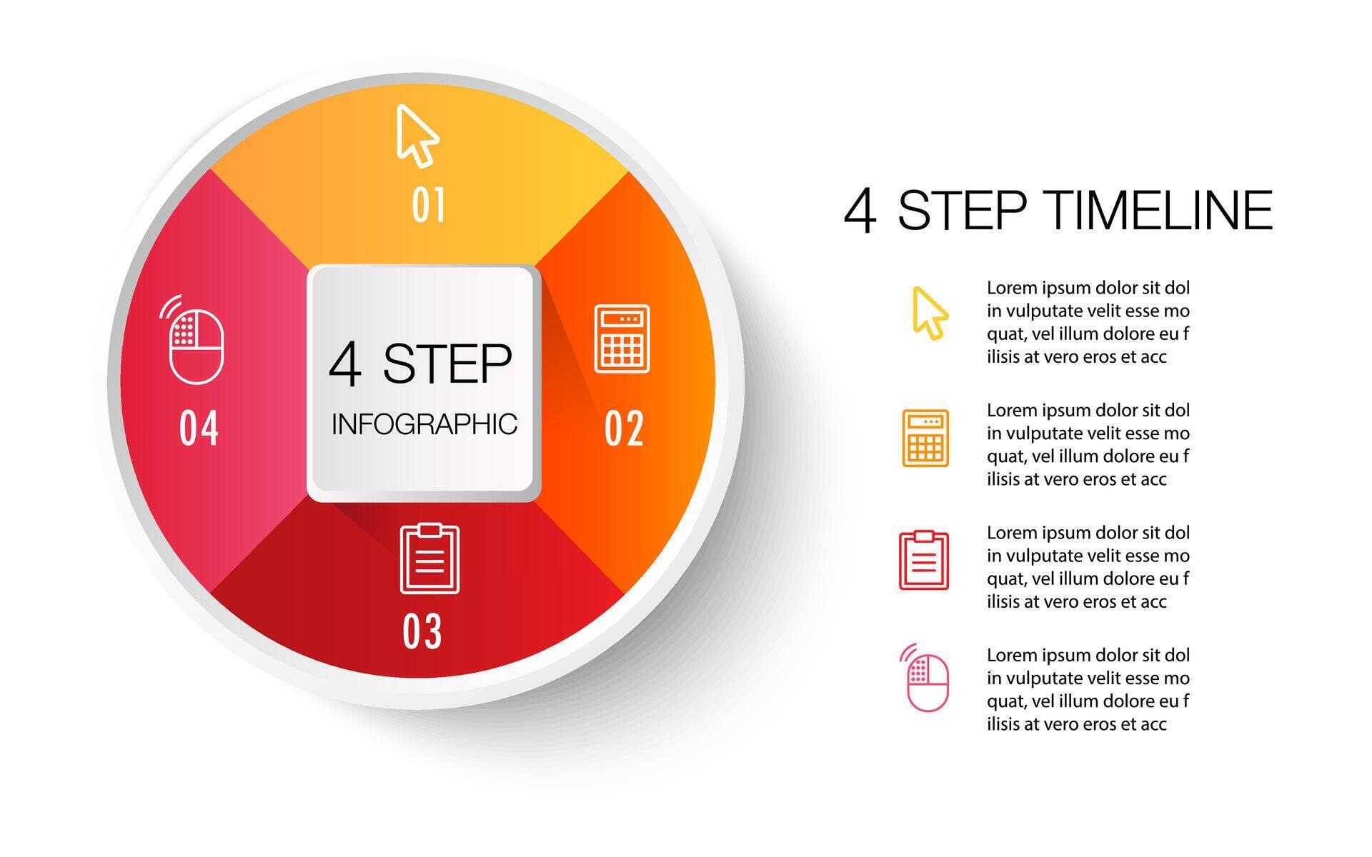 Infographic template for business 4 Steps processes for Business ...