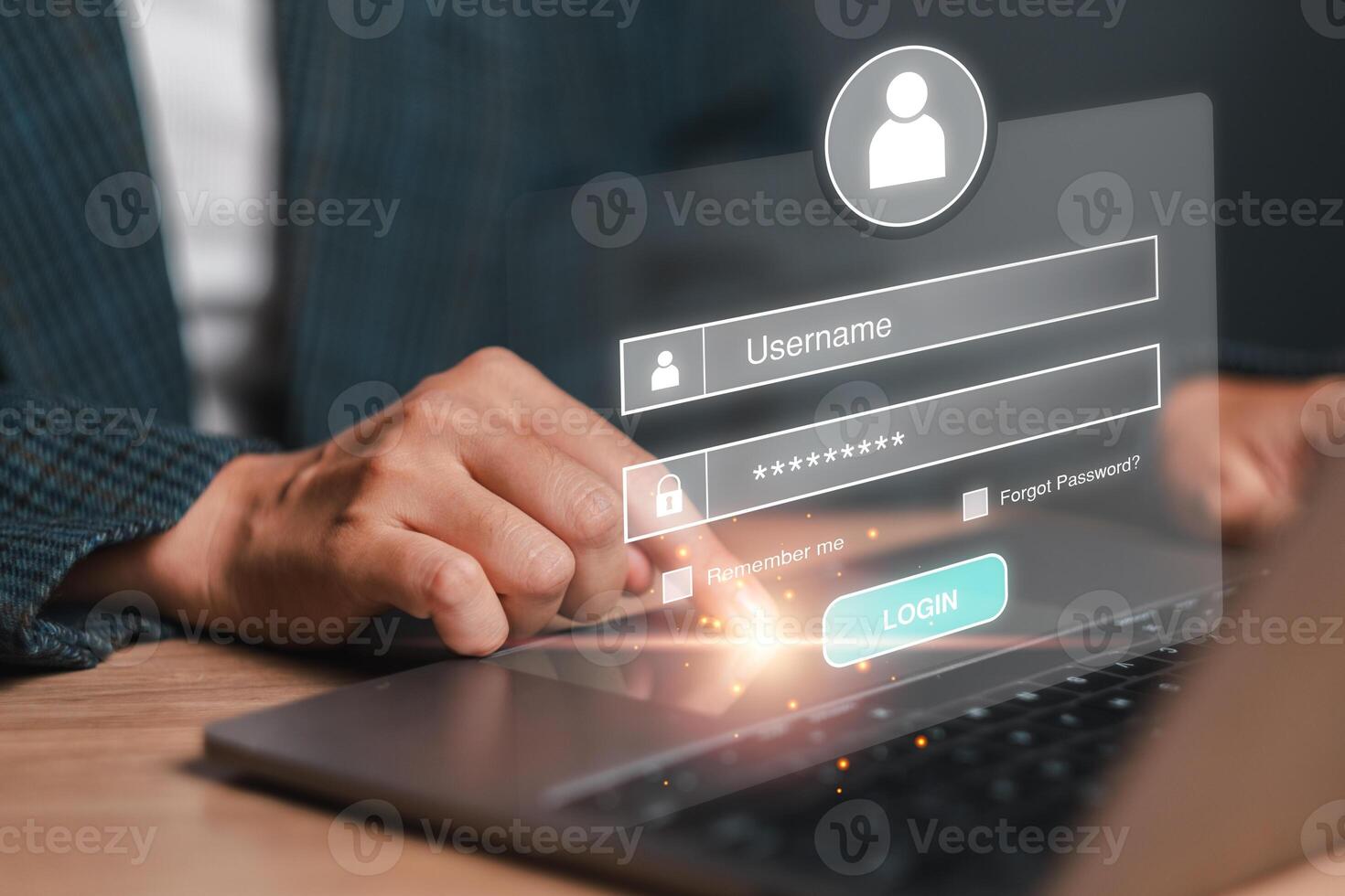 Modern Login Interface Concept With Username And Password Fields On
