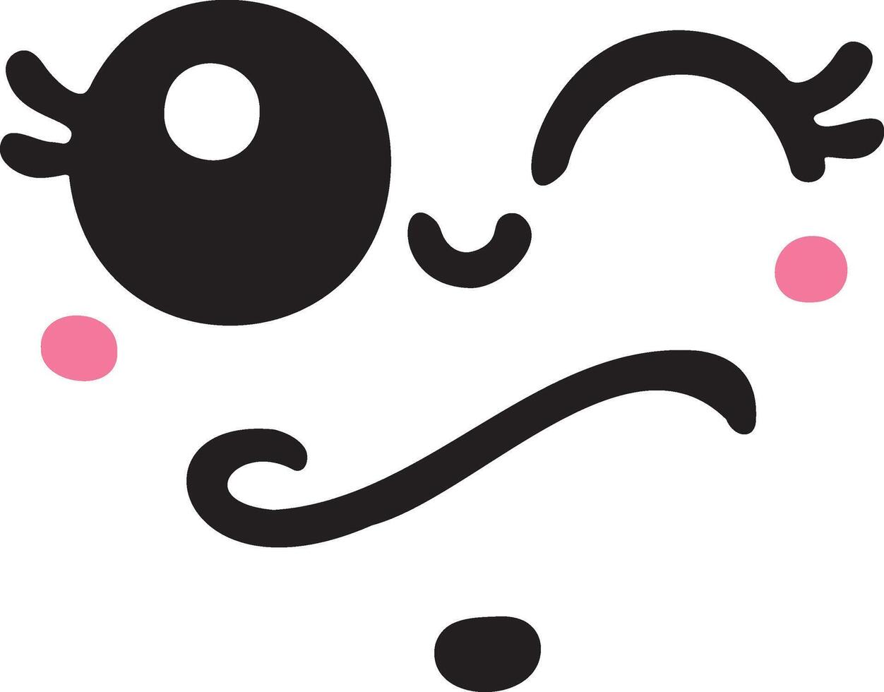 Cute Kawaii Face Expressions In Cartoon Face Set Featuring Playful And Adorable Emoticons