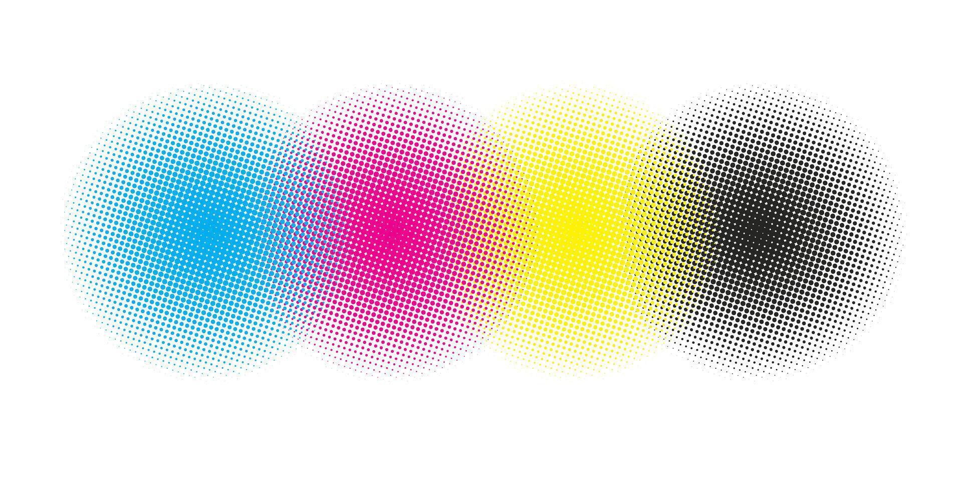 CMYK halftone rounds background 48023932 Vector Art at Vecteezy