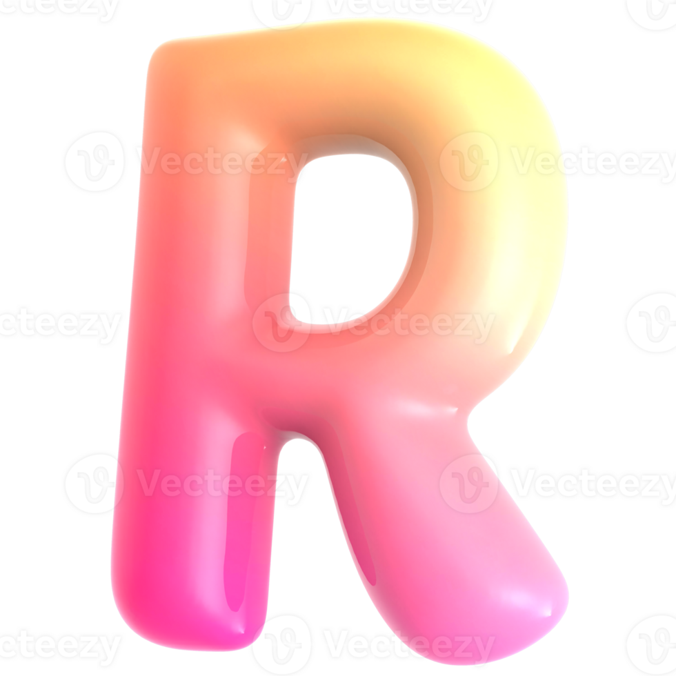 Gradient letter R font 3d render 48026005 PNG Gradient letter R font 3d render 48026005 PNG