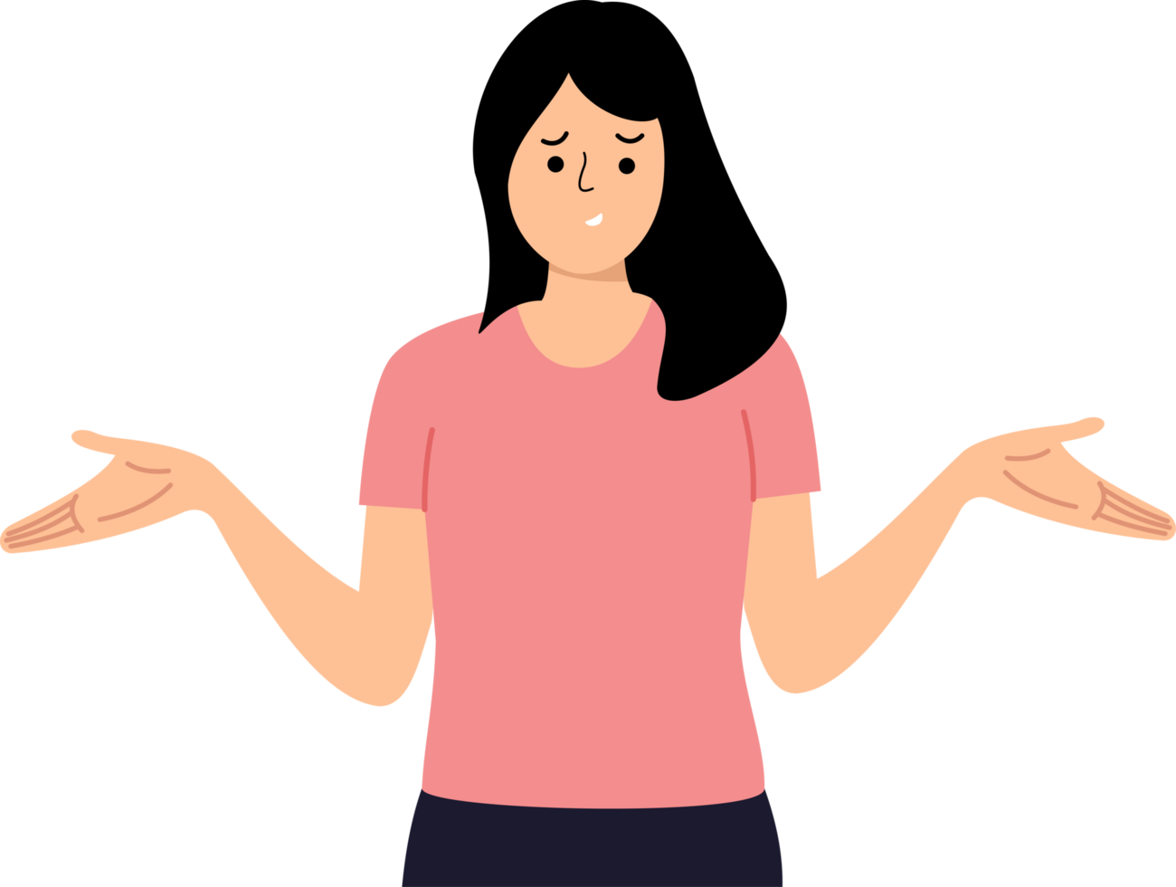 young woman with gesture choosing between two options opposite 48026581 PNG young woman with gesture choosing between two options opposite 48026581 PNG