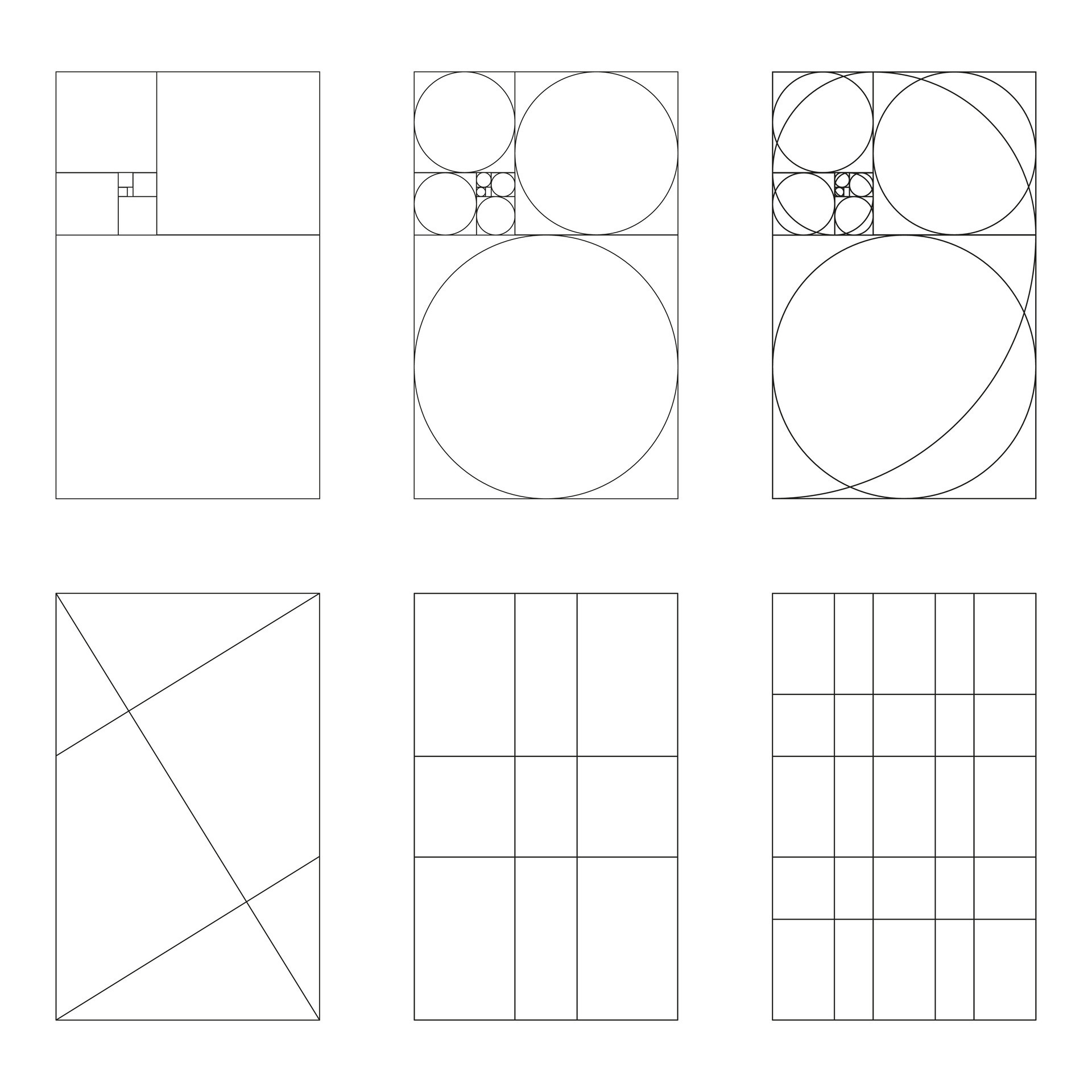 Golden Ratio Template Set Fibonacci Array Numbers Method Golden