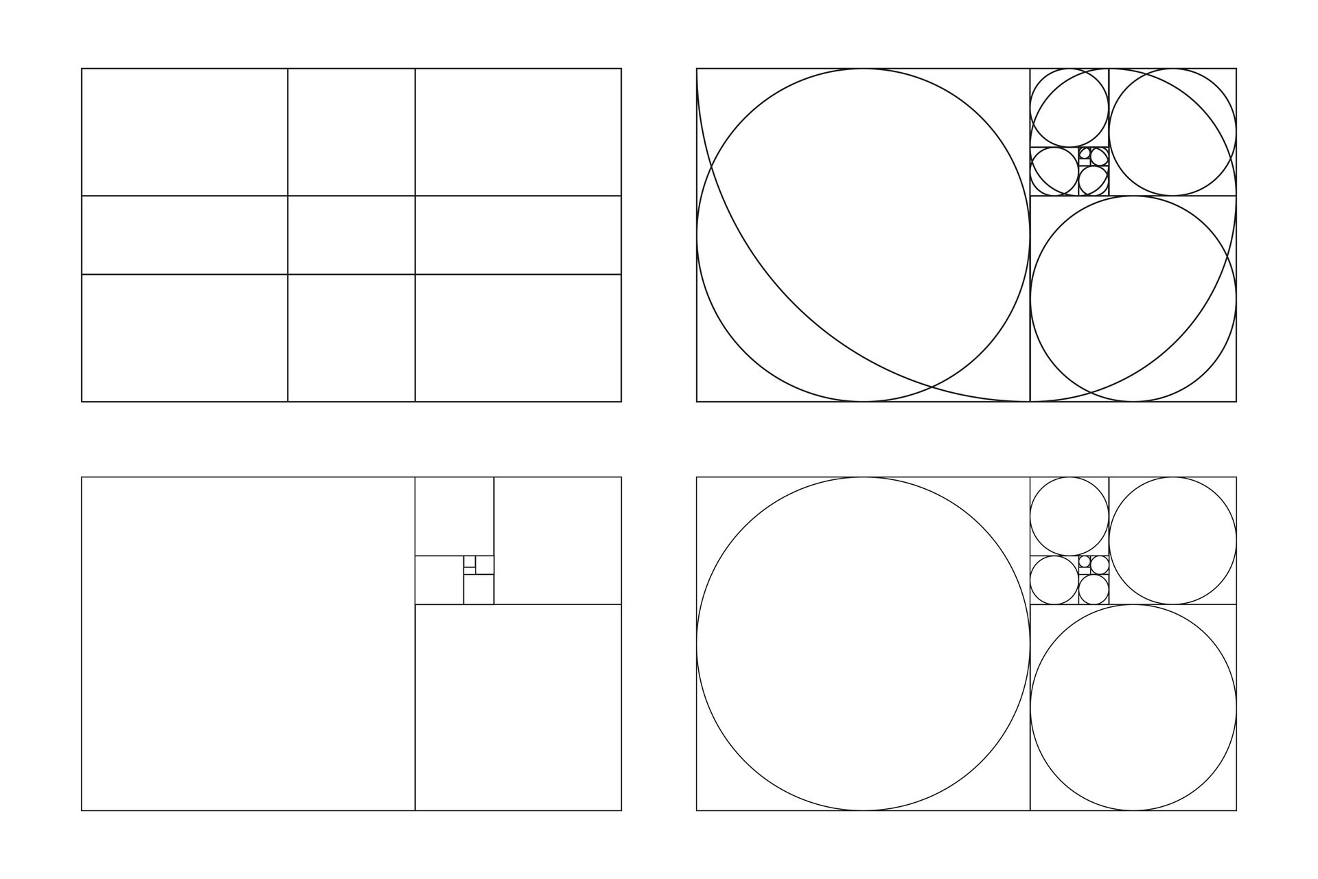 Golden Ratio Fibonacci Array Numbers Golden Proportions Method