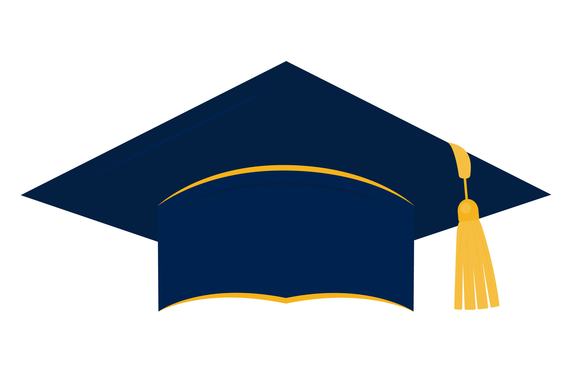 Blue graduation cap in flat style. Element for design isolated on white background. 48032604 ...