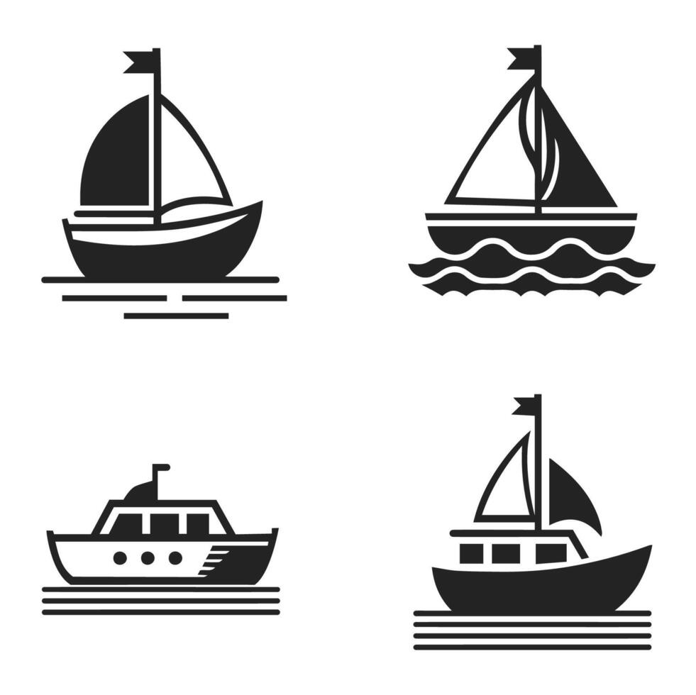 Trimmed Boat Silhouette Clean Art 48035301 Vector Art at Vecteezy