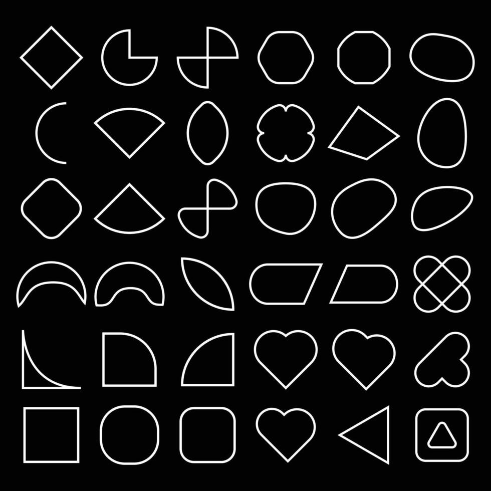 various creative graphics shape outline design 48040549 Vector Art at Vecteezy