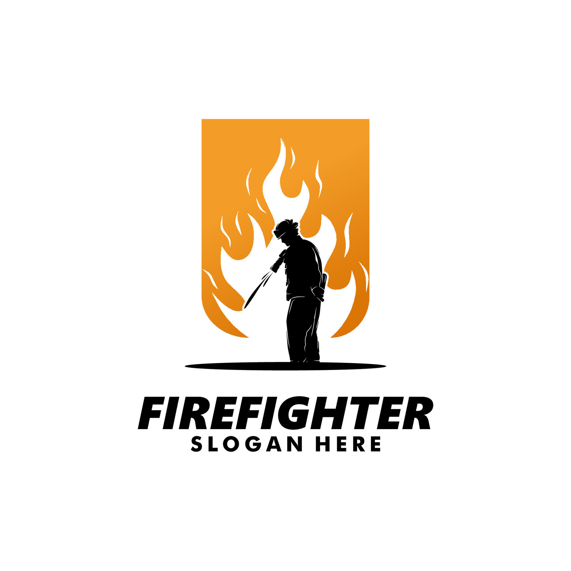 Firefighter Logo Design Template 48042852 Vector Art at Vecteezy