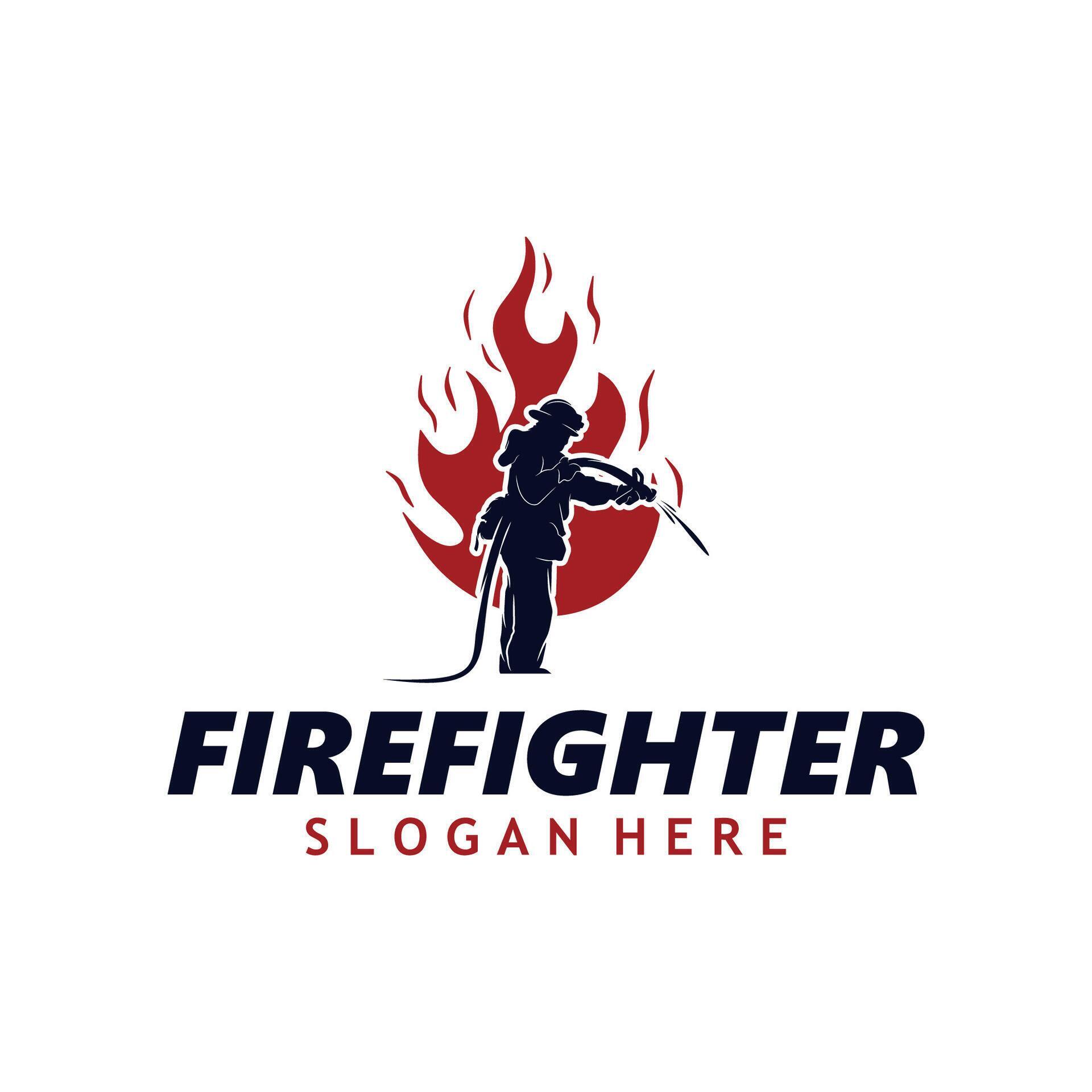 Firefighter Logo Design Template 48042866 Vector Art at Vecteezy
