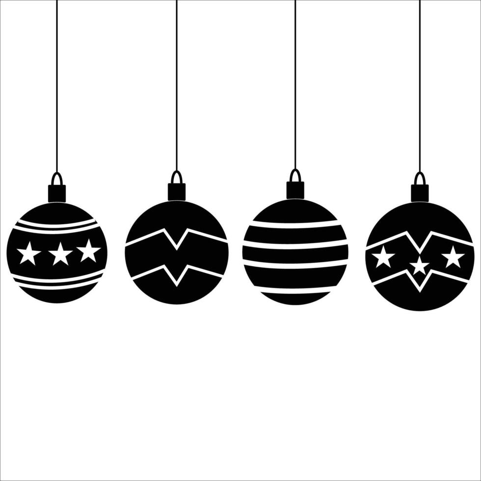 Christmas ornament Silhouette 48043639 Vector Art at Vecteezy Christmas ornament Silhouette 48043639 Vector Art at Vecteezy