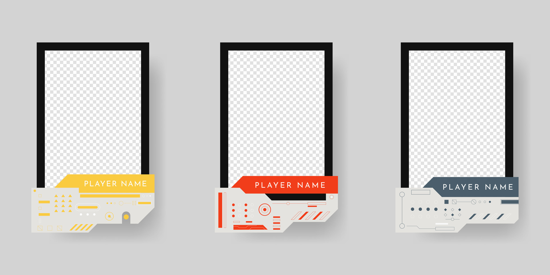Collection of player frames template. Game card frame template design. 48043693 Vector Art at ...