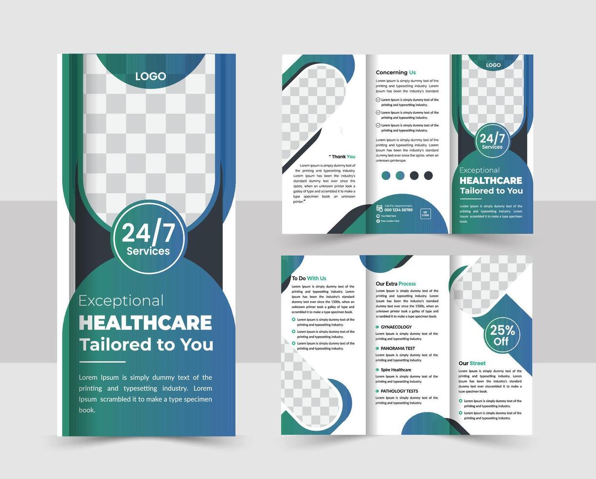 Tri-Fold Healthcare Or Medical brochure design template. Medical tri ... Tri-Fold Healthcare Or Medical brochure design template. Medical tri ...