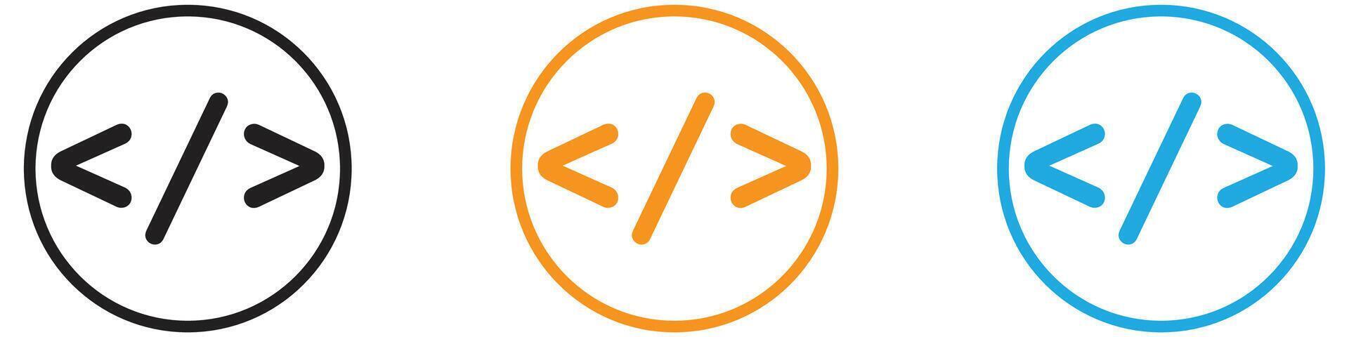 Coding logo set collection for web app ui 48050383 Vector Art at Vecteezy