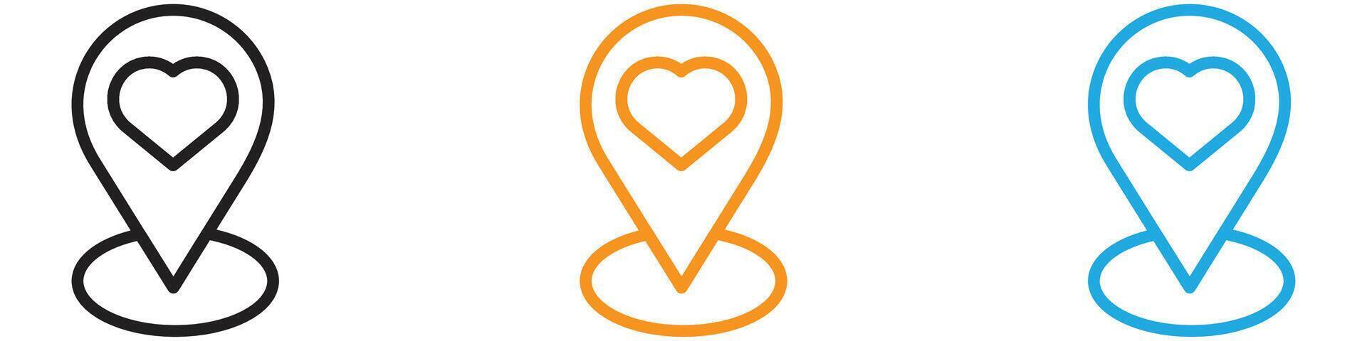 Favorite Place Logo Set Collection For Web App Ui 48050454 Vector Art At Vecteezy