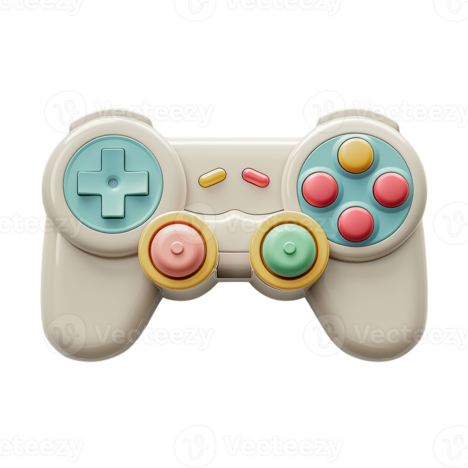 A Pastel Colored Retro Game Controller 48053058 Png