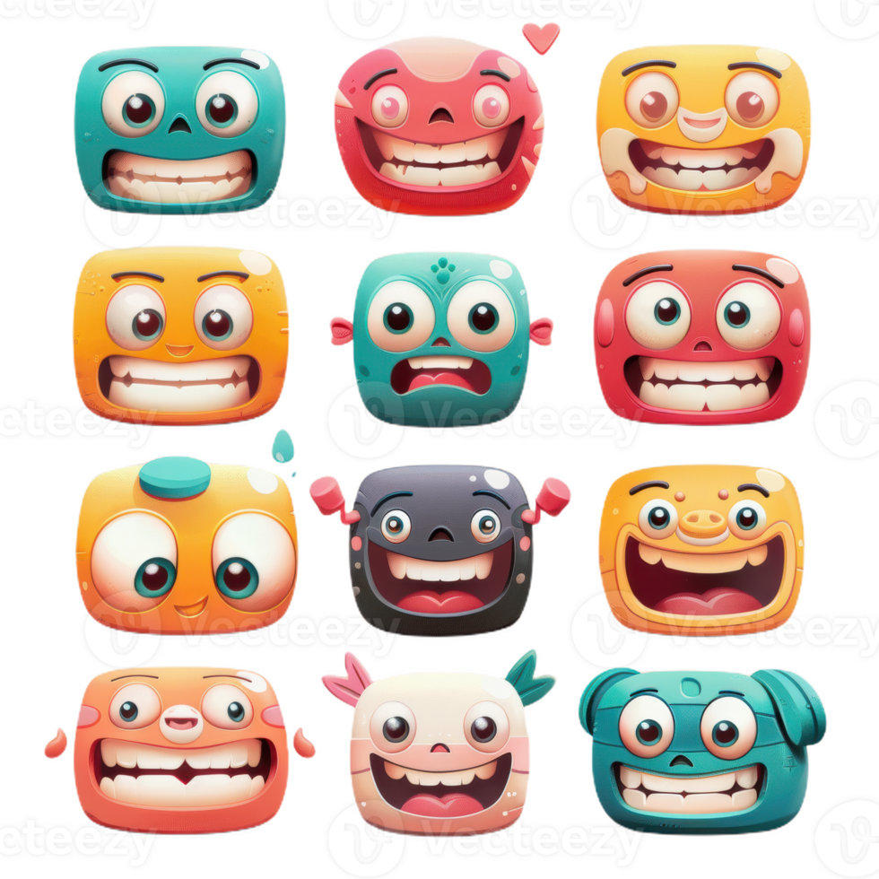 A Dozen Delightful Funny Faces 48053095 Png