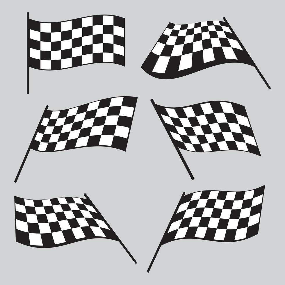 Set of different checkered racing flags 48056090 Vector Art at Vecteezy