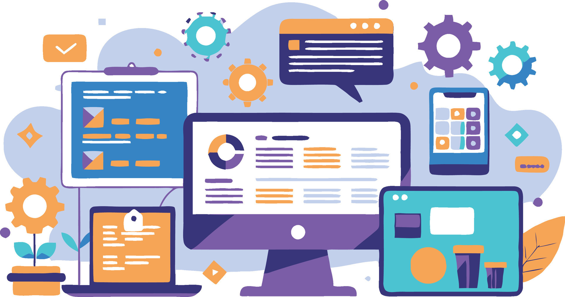 UI UX interface elements and browser windows, web design, software ...